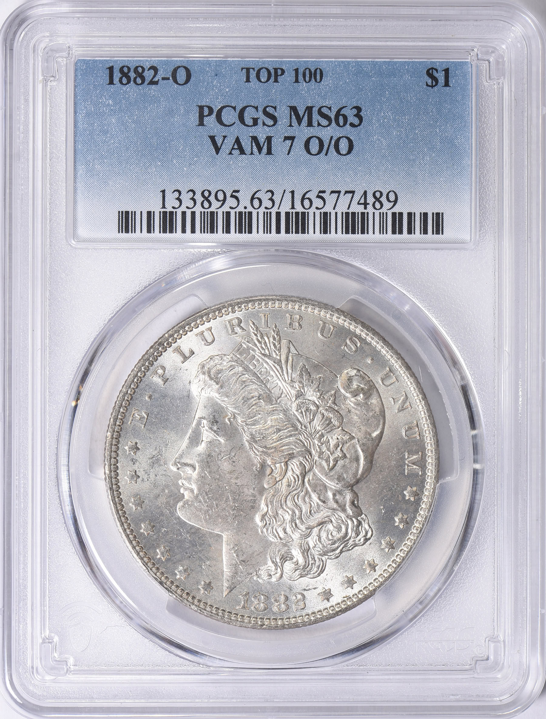 1882-O Morgan Silver Dollar O/O VAM-7 Top 100 PCGS MS-63 (Item 1815123) | GreatCollections Coin ...