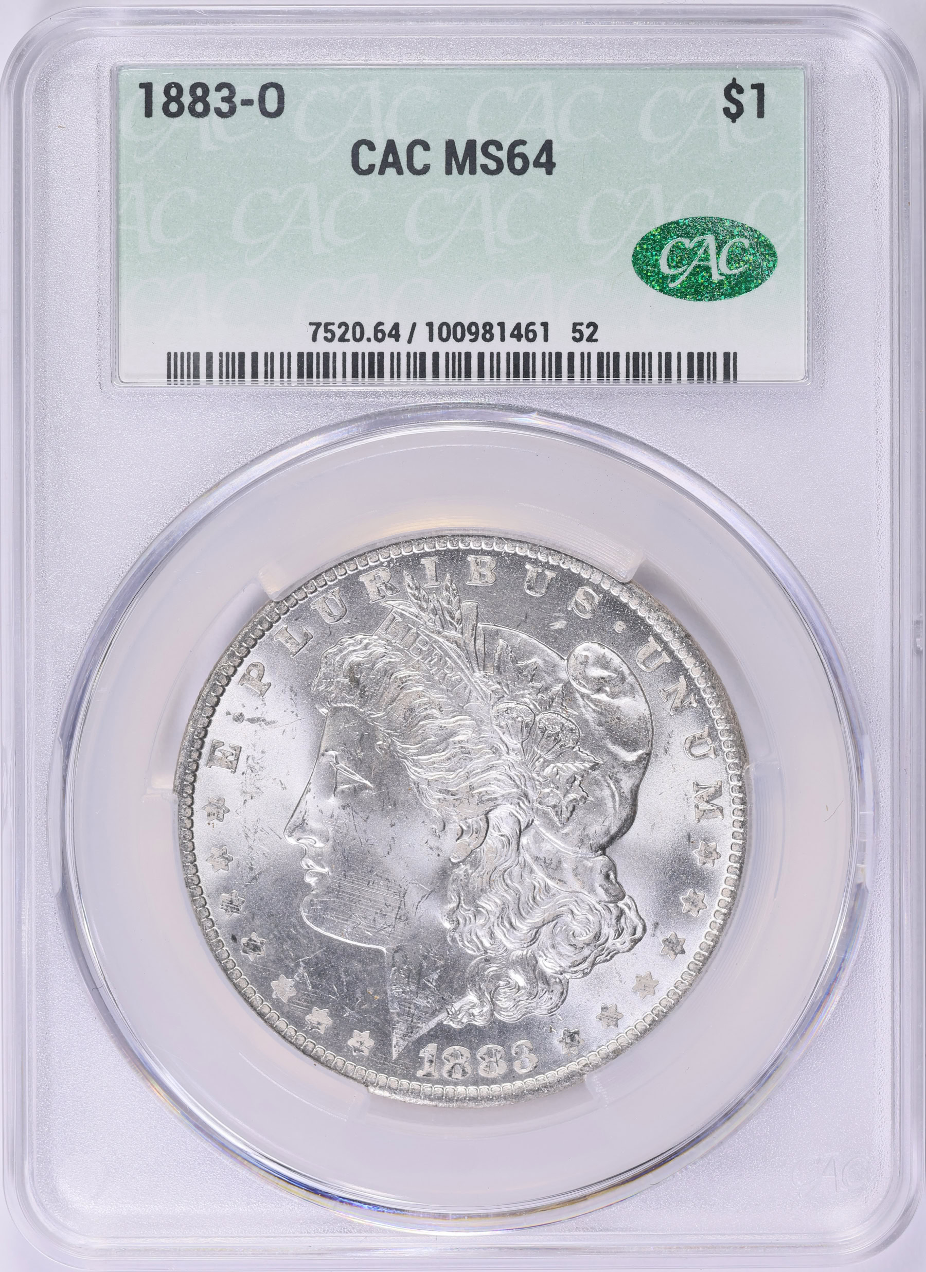 1883-O Morgan Silver Dollar CACG MS-64 (Item 1815165 ...