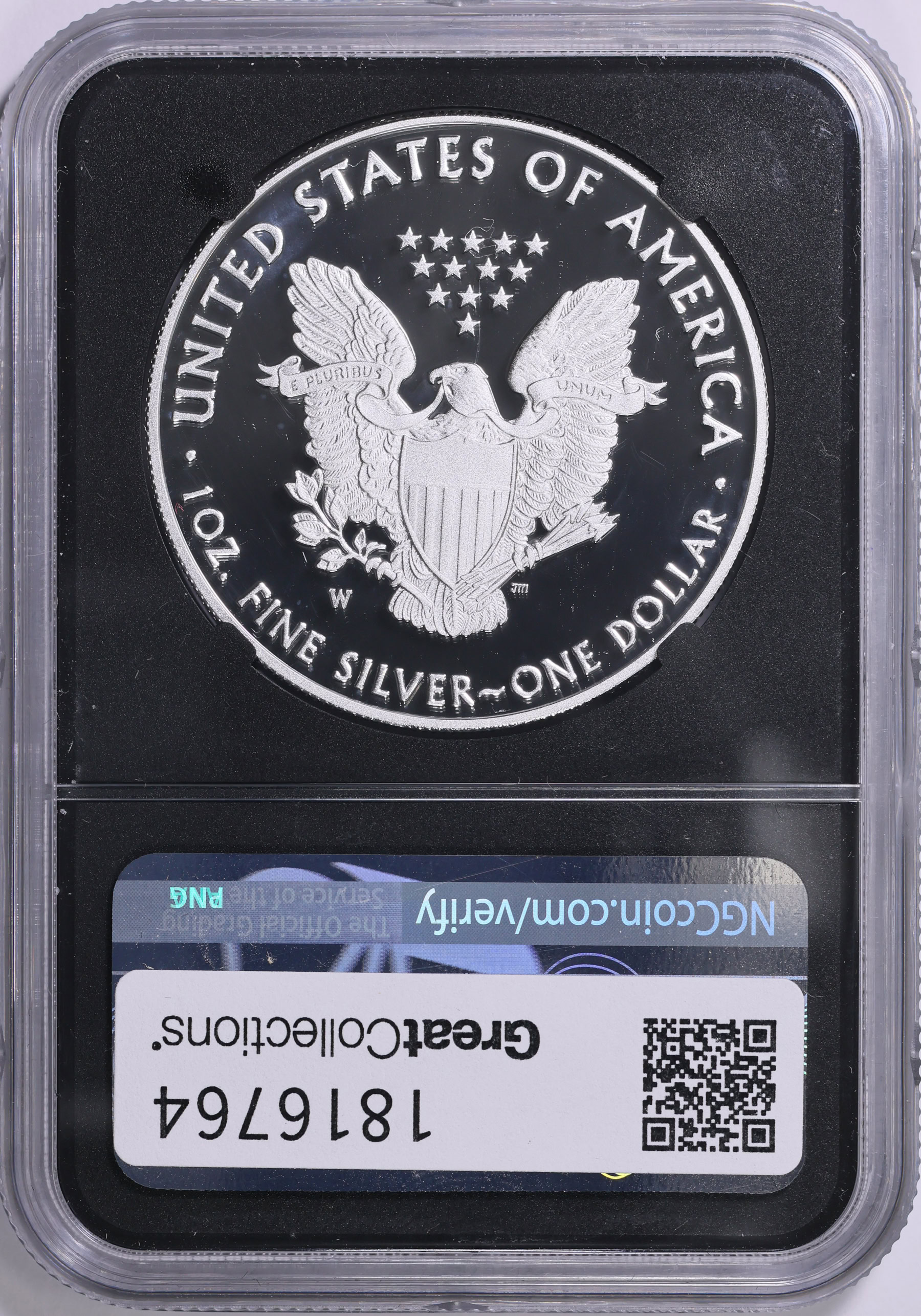 2020-W $1 Silver Eagle V75 Privy First Release NGC Proof-70 UC (Mercanti Signed Label) (Item ...