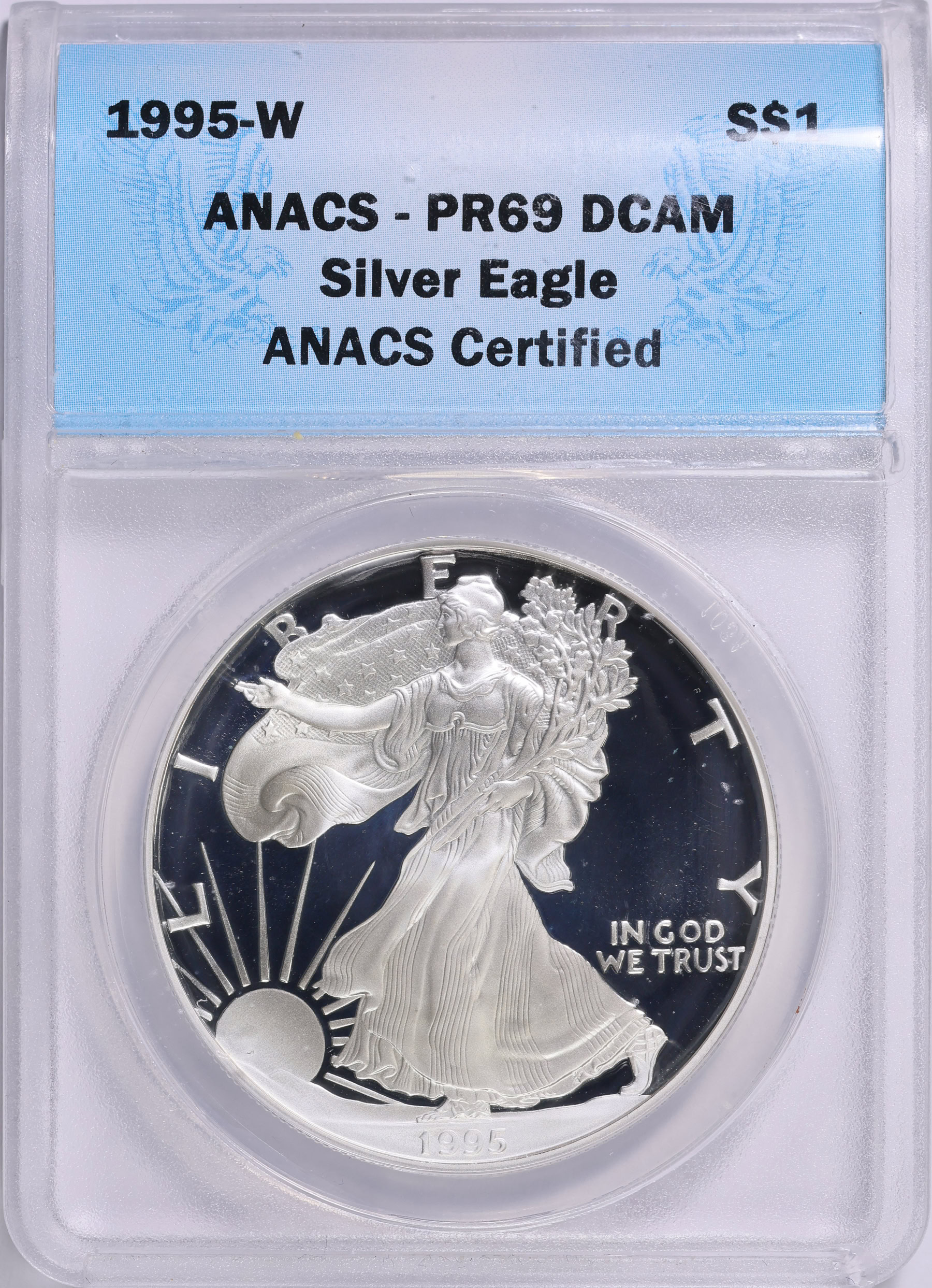 1995-W $1 Silver Eagle ANACS Proof-69 DCAM (Item 1816767 ...