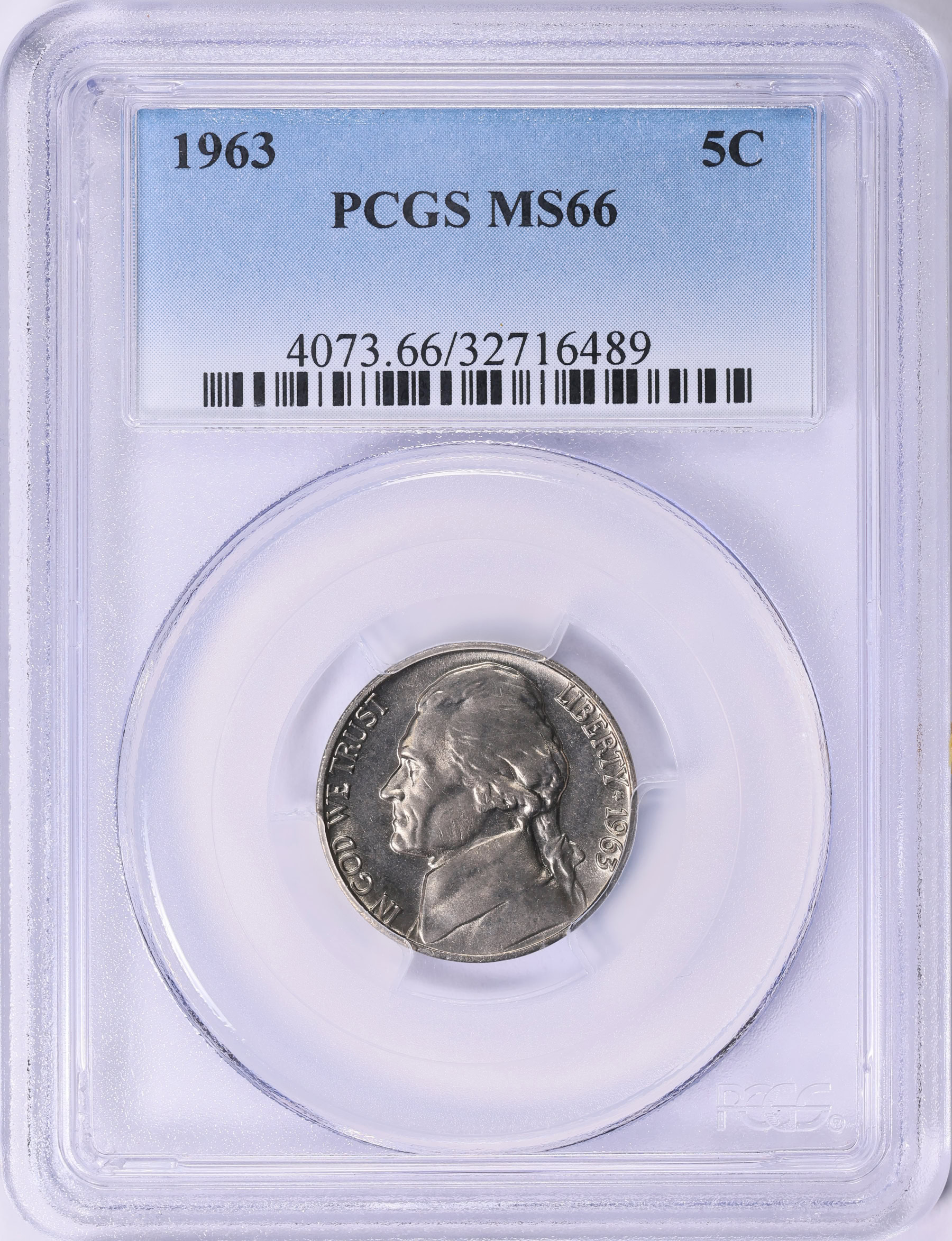 1963 Jefferson Nickel PCGS MS-66 (Item 1816829) | GreatCollections Coin ...