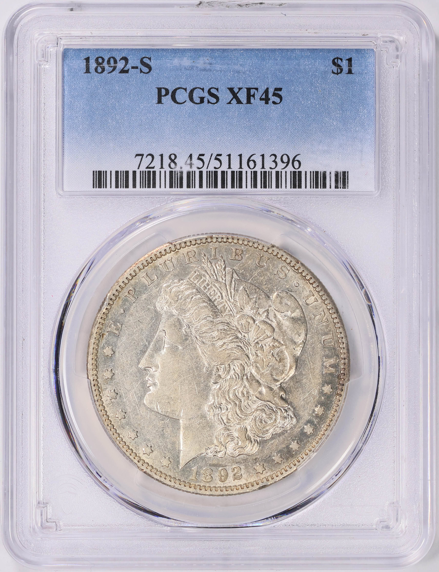1892-S Morgan Silver Dollar PCGS XF-45 (Item 1816901) | GreatCollections Coin Auctions