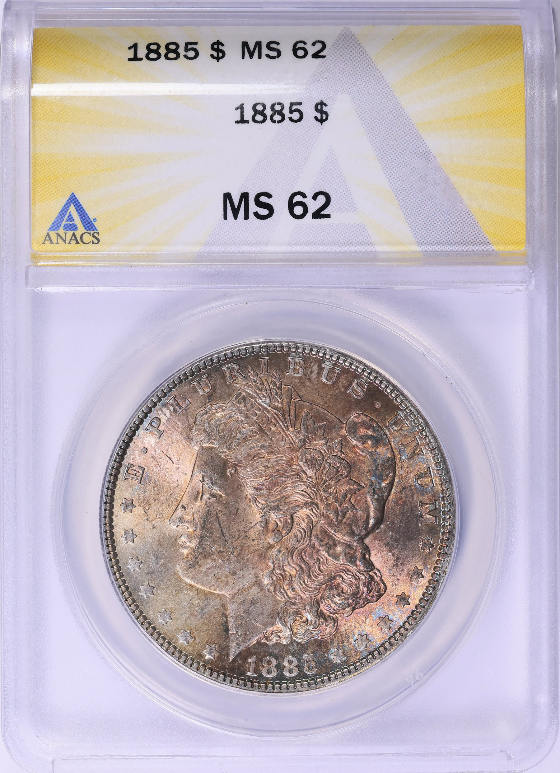 1885 Morgan Silver Dollar ANACS MS-62 (Toned) (Item 1816914) | GreatCollections Coin Auctions