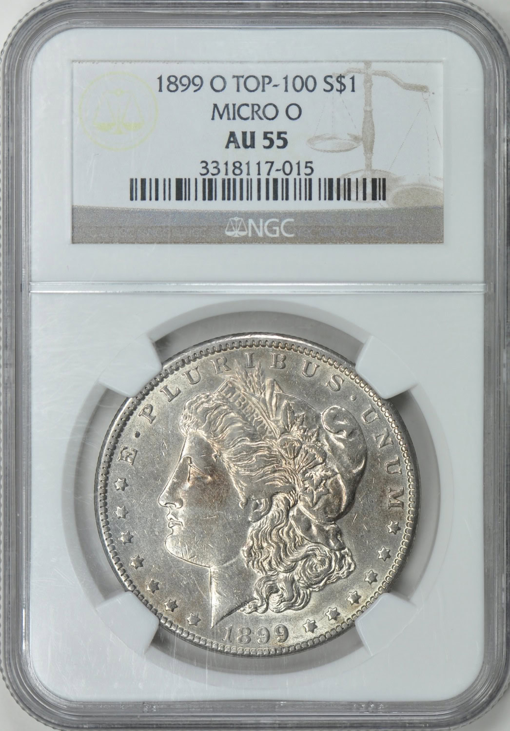 1899-O Morgan Silver Dollar Micro O Top 100 NGC AU-55 (Item 1816926 ...