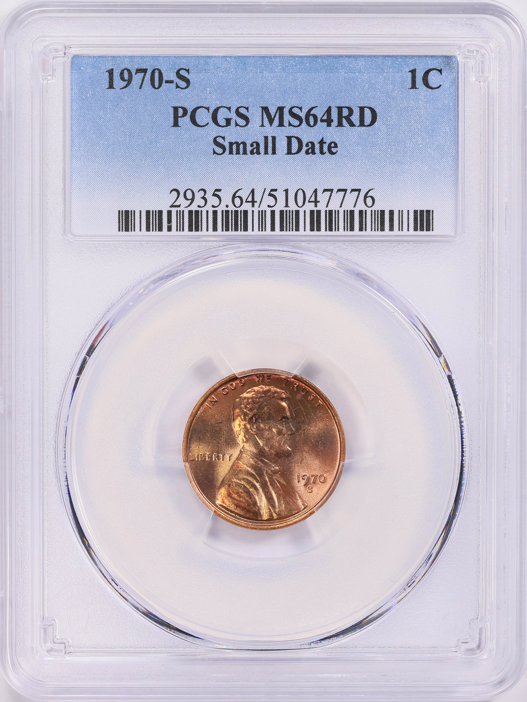1970-S Lincoln Cent Small Date PCGS MS-64 RD (Item 1817031 ...
