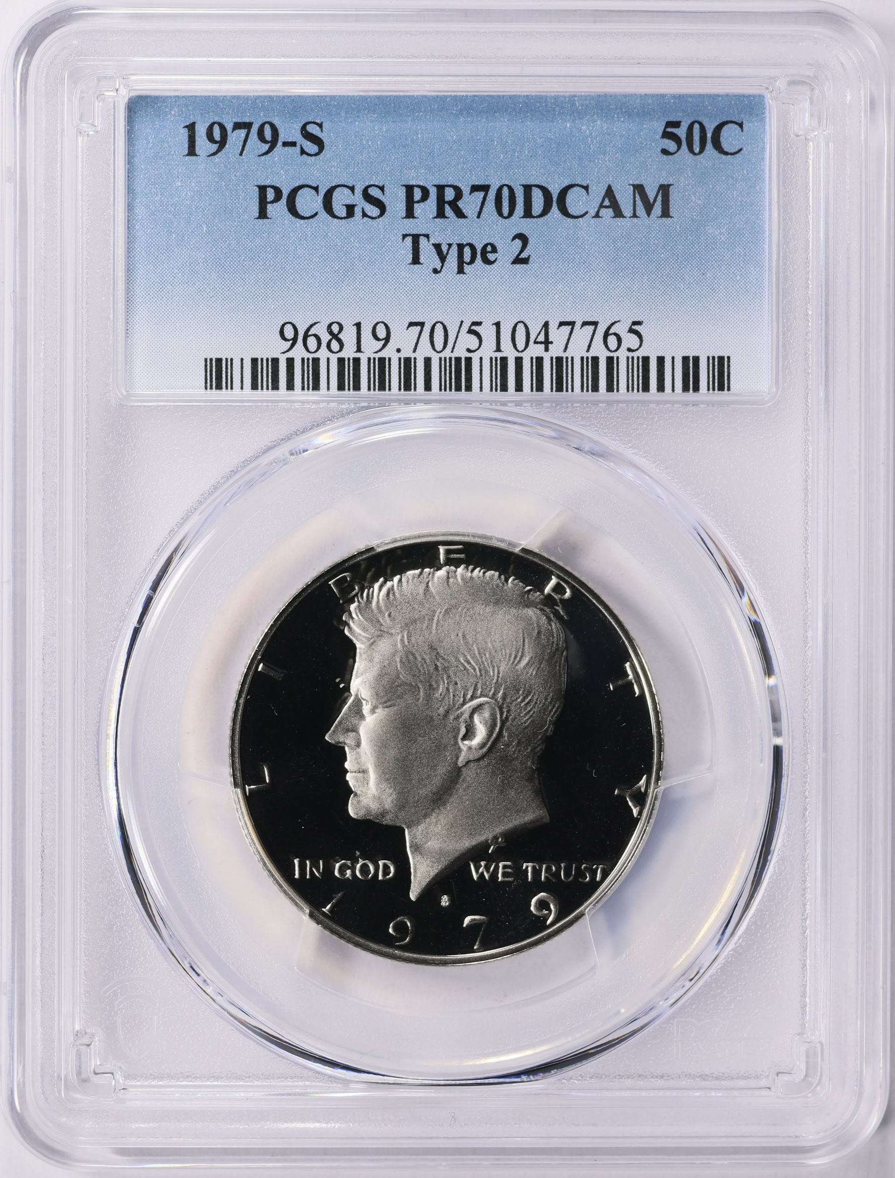 1979-S Kennedy Half Dollar Type 2 PCGS Proof-70 DCAM (Item 1817043) | GreatCollections Coin Auctions