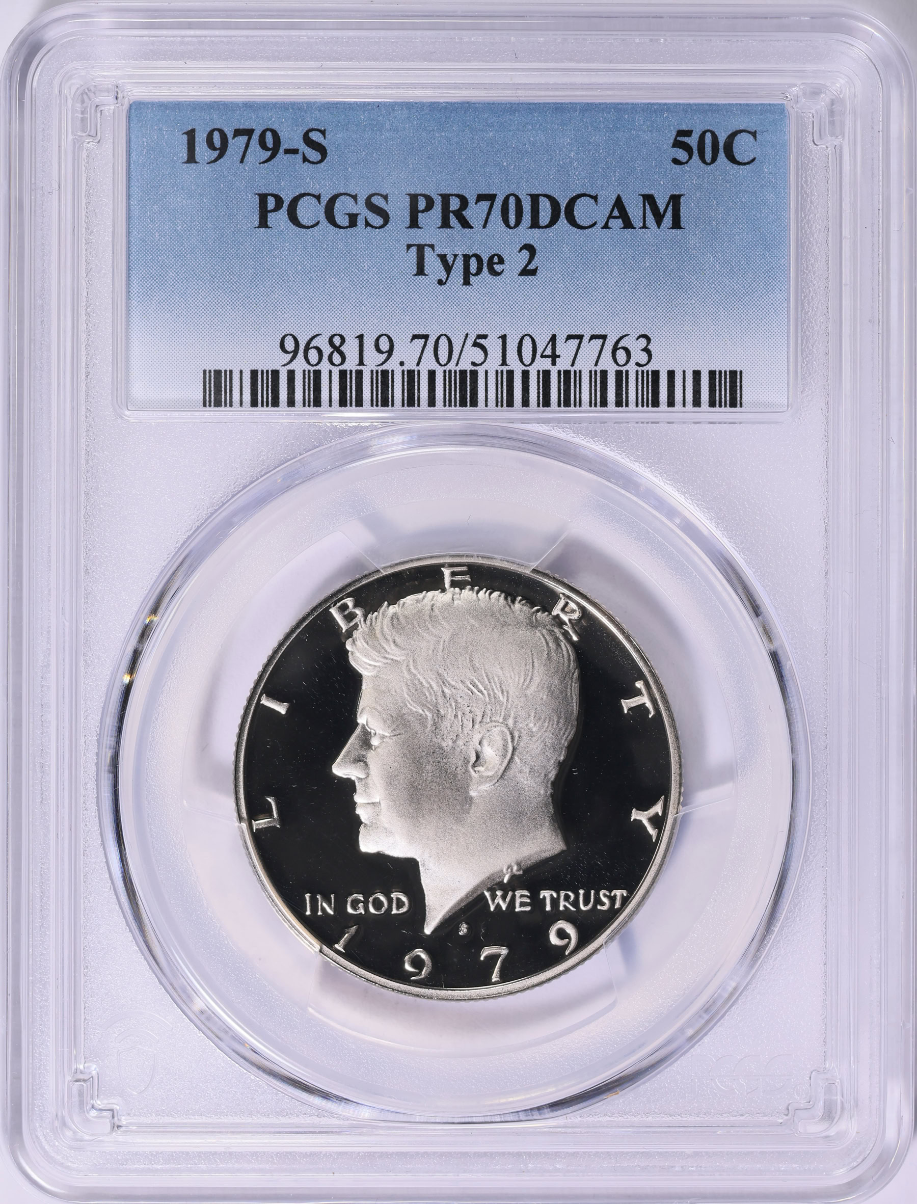 1979-S Kennedy Half Dollar Type 2 PCGS Proof-70 DCAM (Item 1817052) | GreatCollections Coin Auctions
