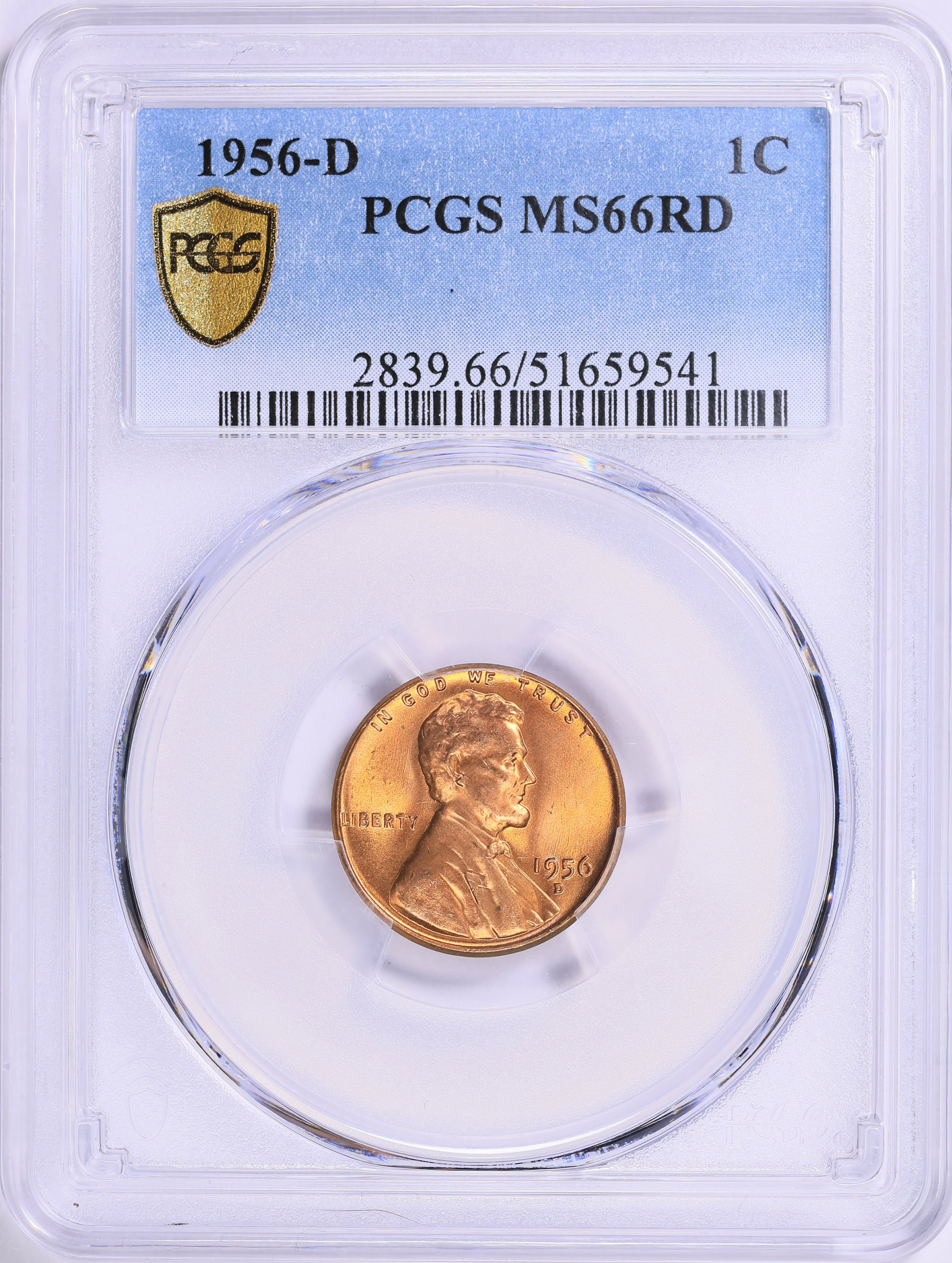 1956-D Lincoln Cent PCGS MS-66 RD (Item 1817135) | GreatCollections Coin Auctions