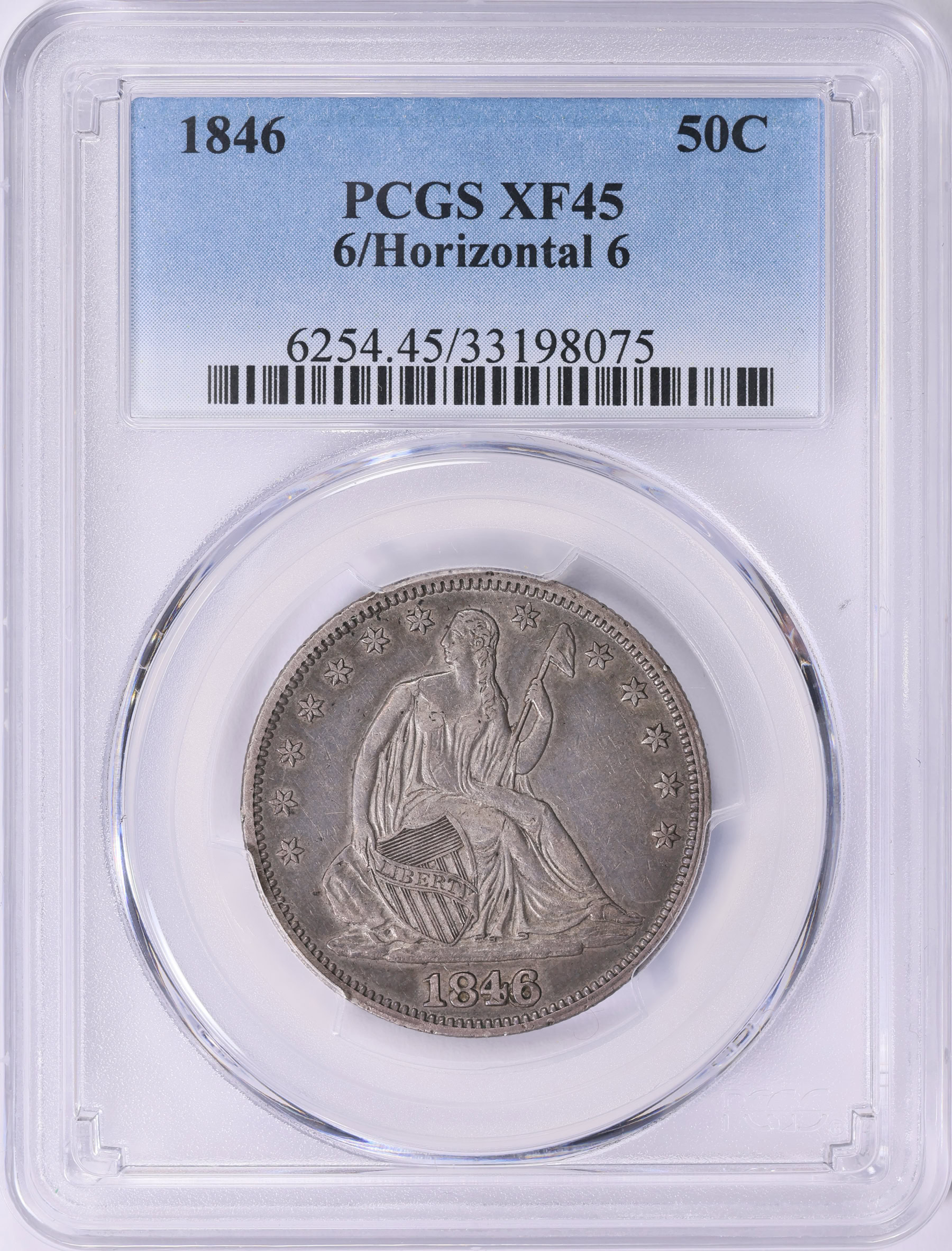 1846 Seated Liberty Half Dollar 6/Horizontal 6 PCGS XF-45 (Item 1817168) | GreatCollections Coin ...