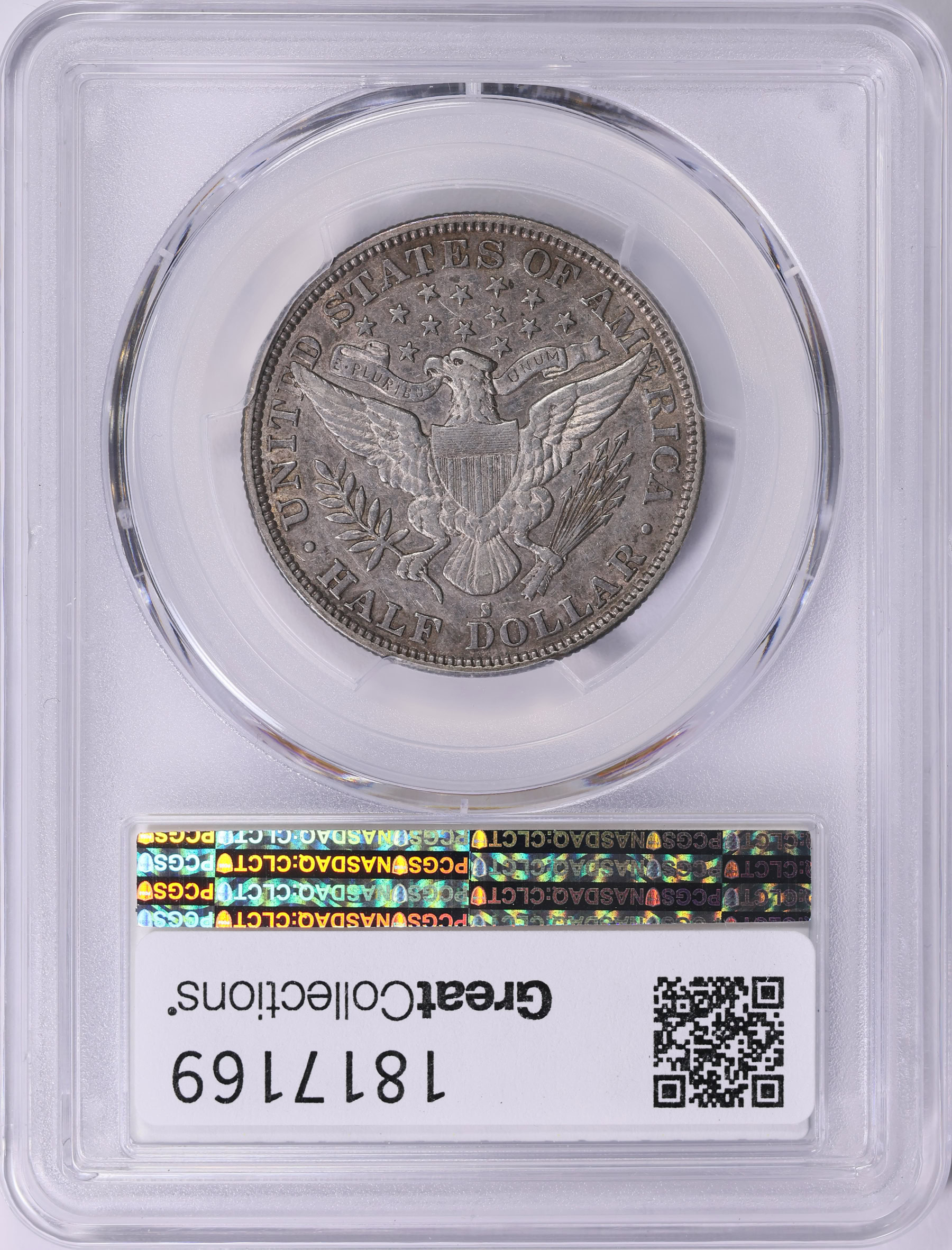 1892-S Barber Half Dollar PCGS XF-45 (Item 1817169) | GreatCollections Coin Auctions
