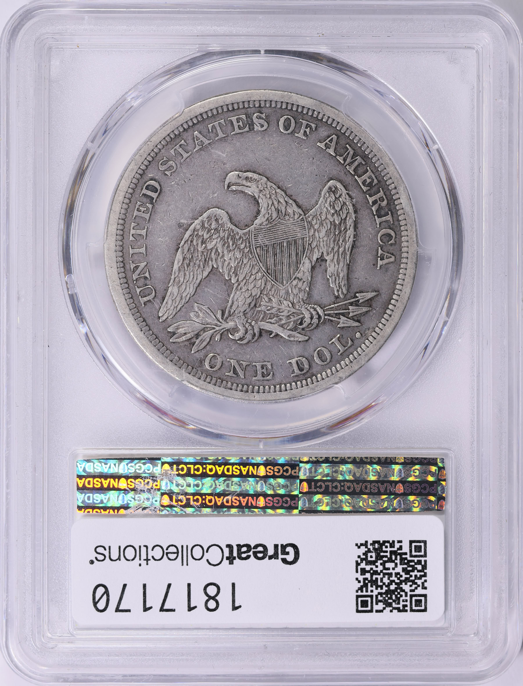 1843 Seated Liberty Silver Dollar PCGS XF-40 (Item 1817170) | GreatCollections Coin Auctions