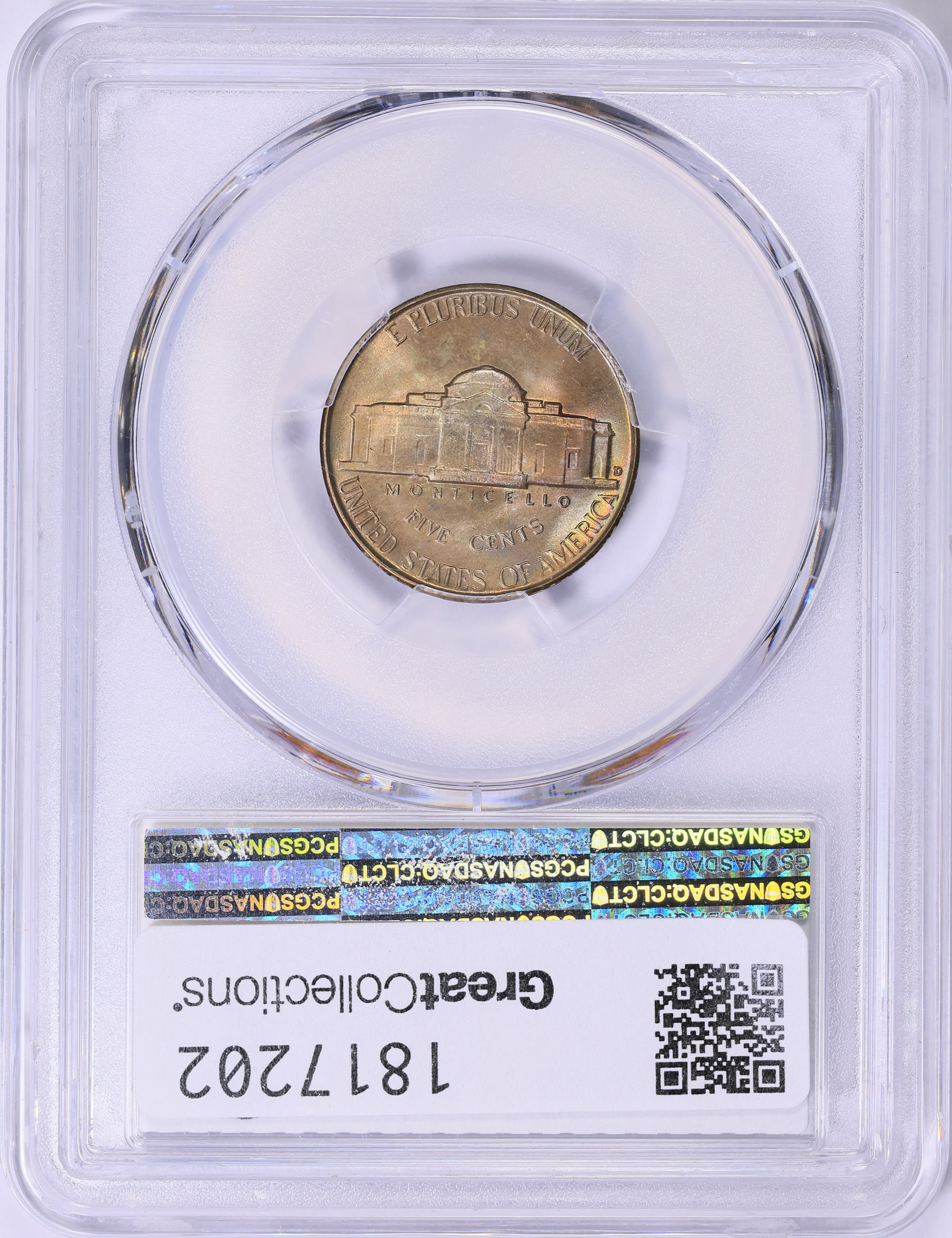 1949-D/S Jefferson Nickel PCGS MS-67+ (CAC Green) (Toned) (Item 1817202 ...