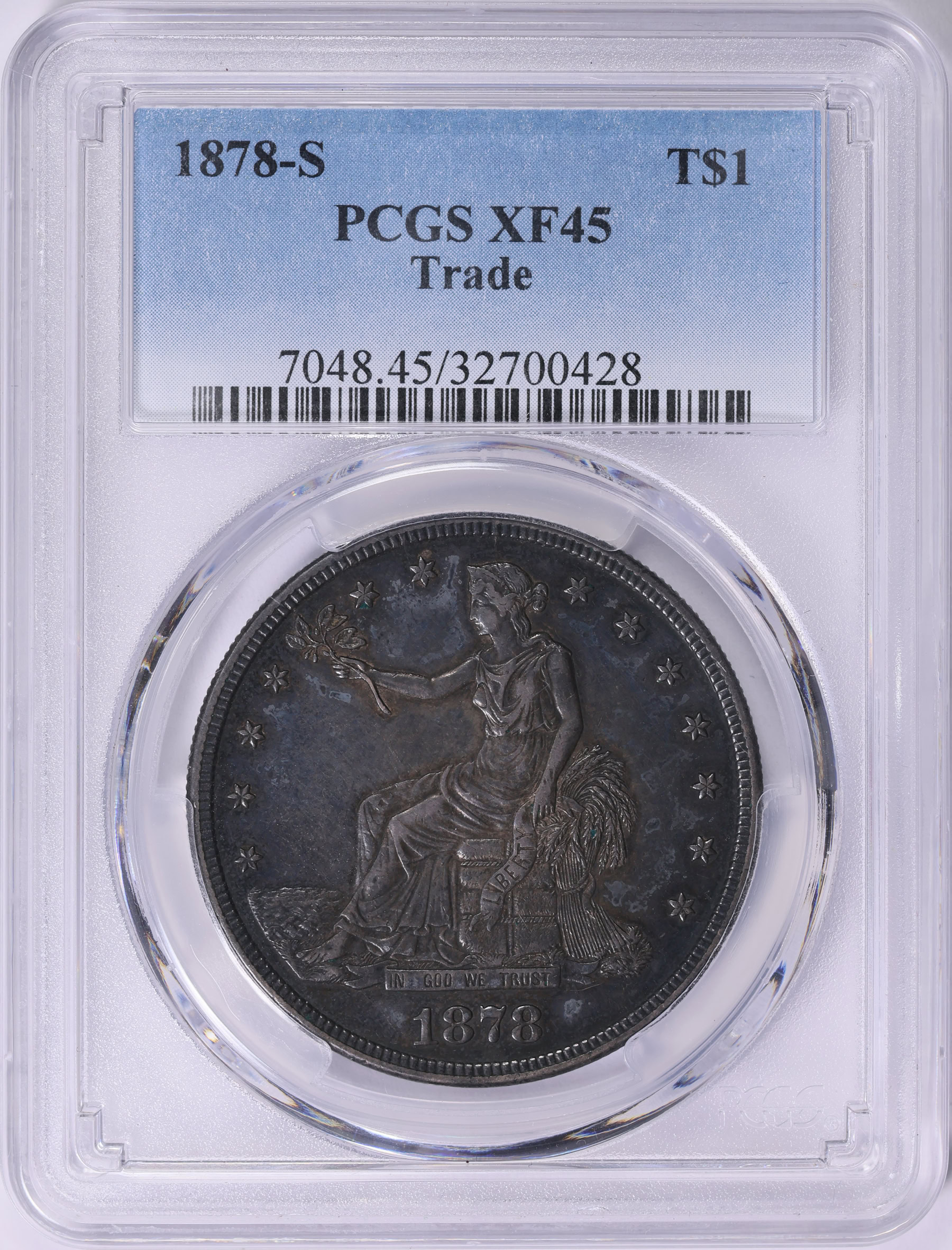 1878-S Trade Silver Dollar PCGS XF-45 (Item 1817208) | GreatCollections Coin Auctions