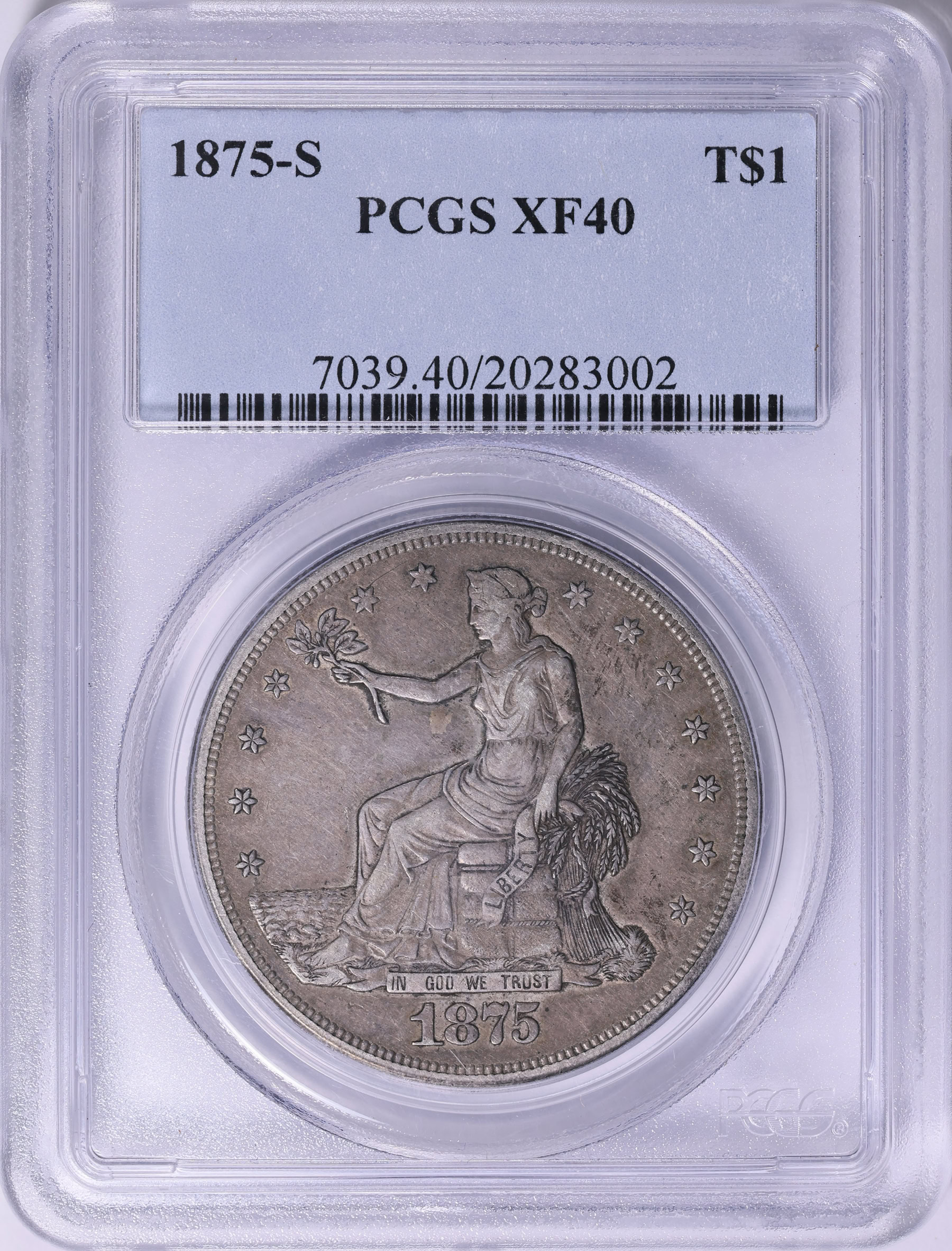 1875-S Trade Silver Dollar PCGS XF-40 (Item 1817209) | GreatCollections ...