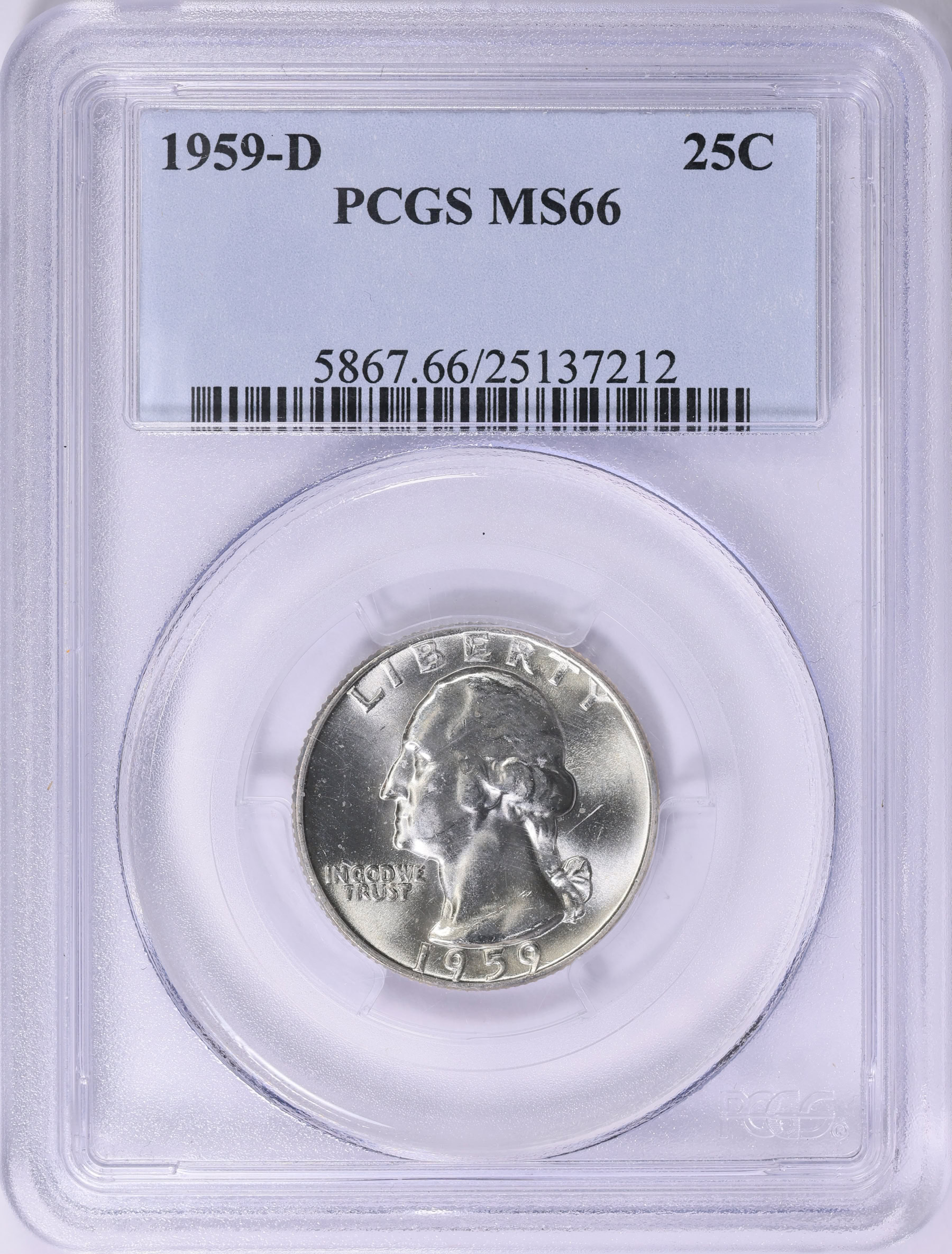 1959-D Washington Quarter PCGS MS-66 (Item 1817224) | GreatCollections Coin Auctions