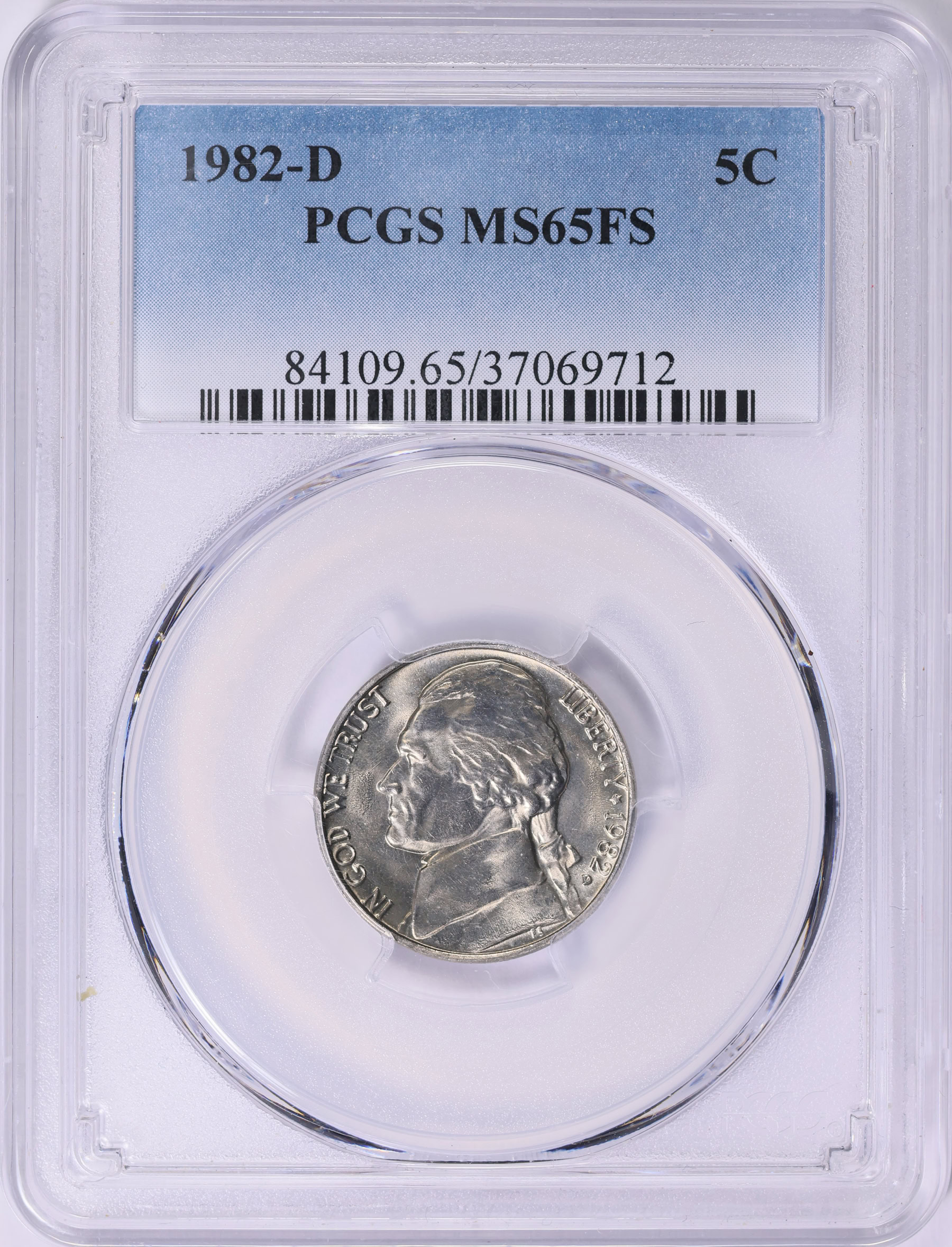 1982-D Jefferson Nickel PCGS MS-65 FS (Item 1817251) | GreatCollections ...