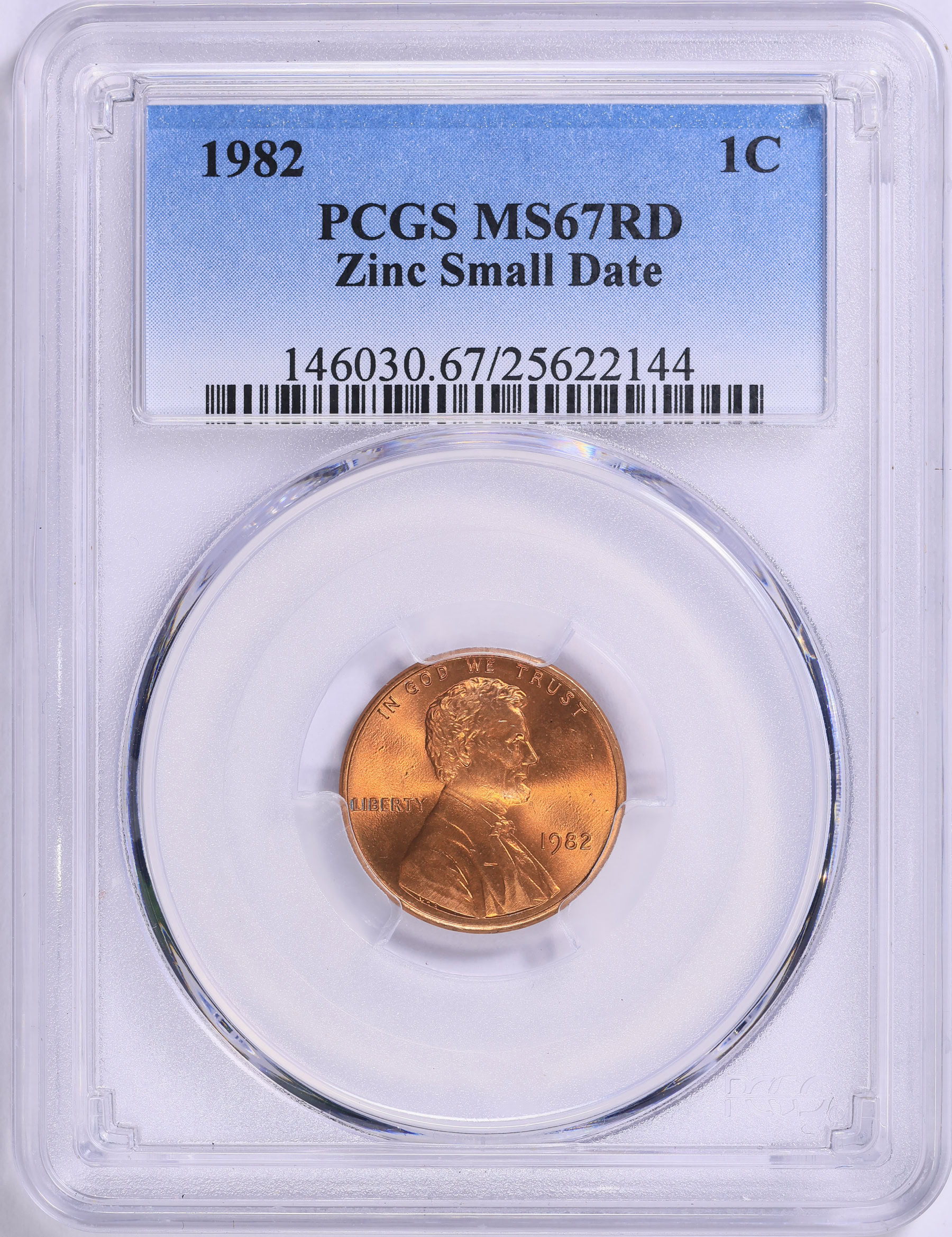 1982 Lincoln Cent Zinc Small Date PCGS MS-67 RD (Item 1817272 ...