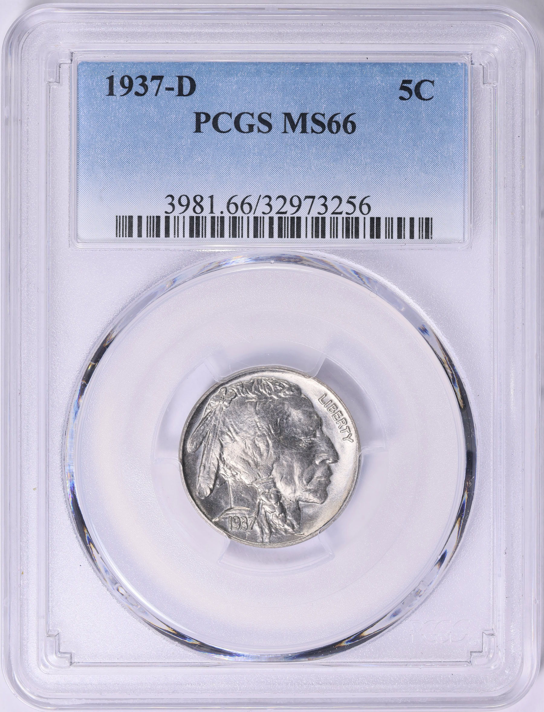 1937-D Buffalo Nickel PCGS MS-66 (Item 1817285) | GreatCollections Coin Auctions