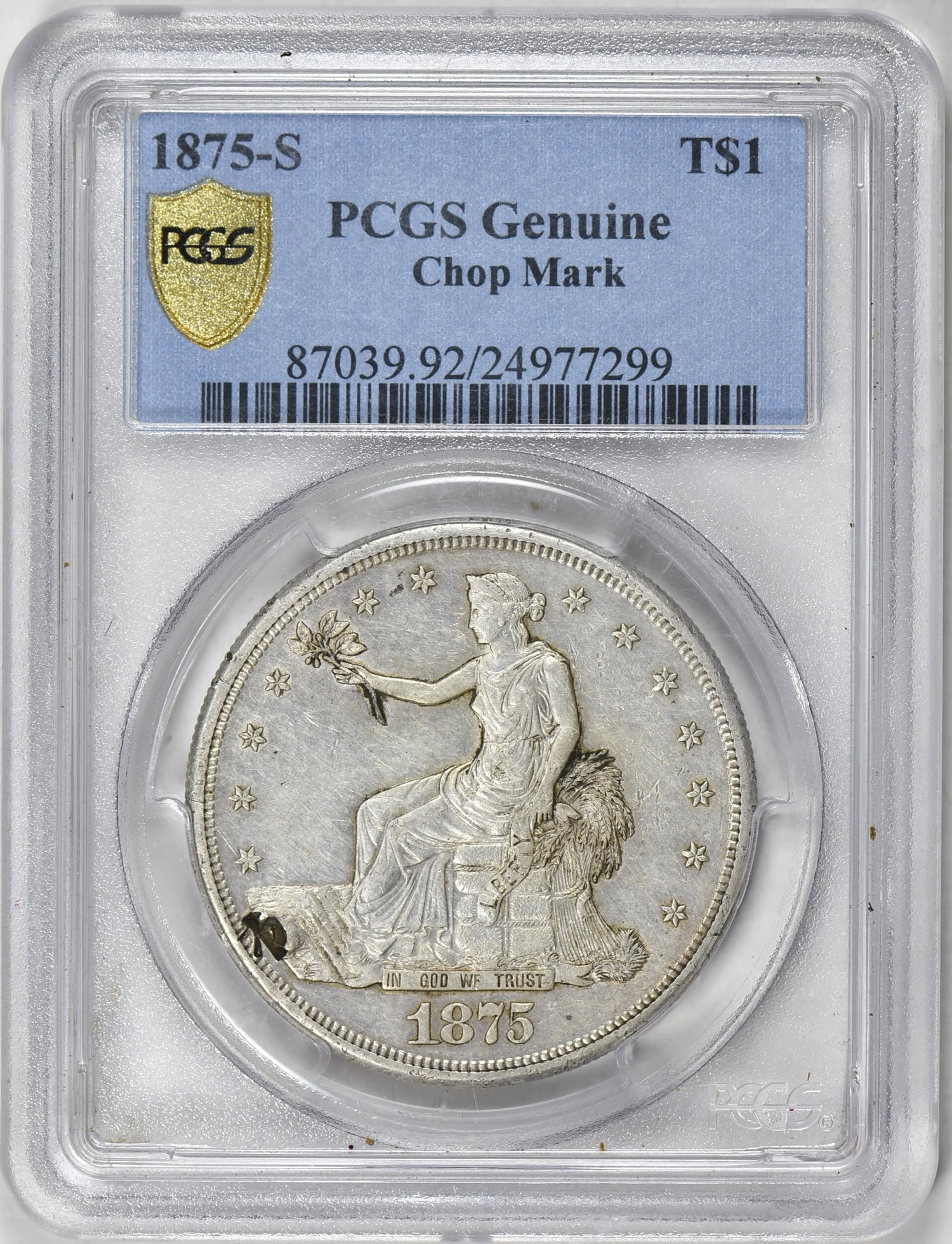1875-S Trade Silver Dollar Chop Mark PCGS Genuine (Item 1817578 ...