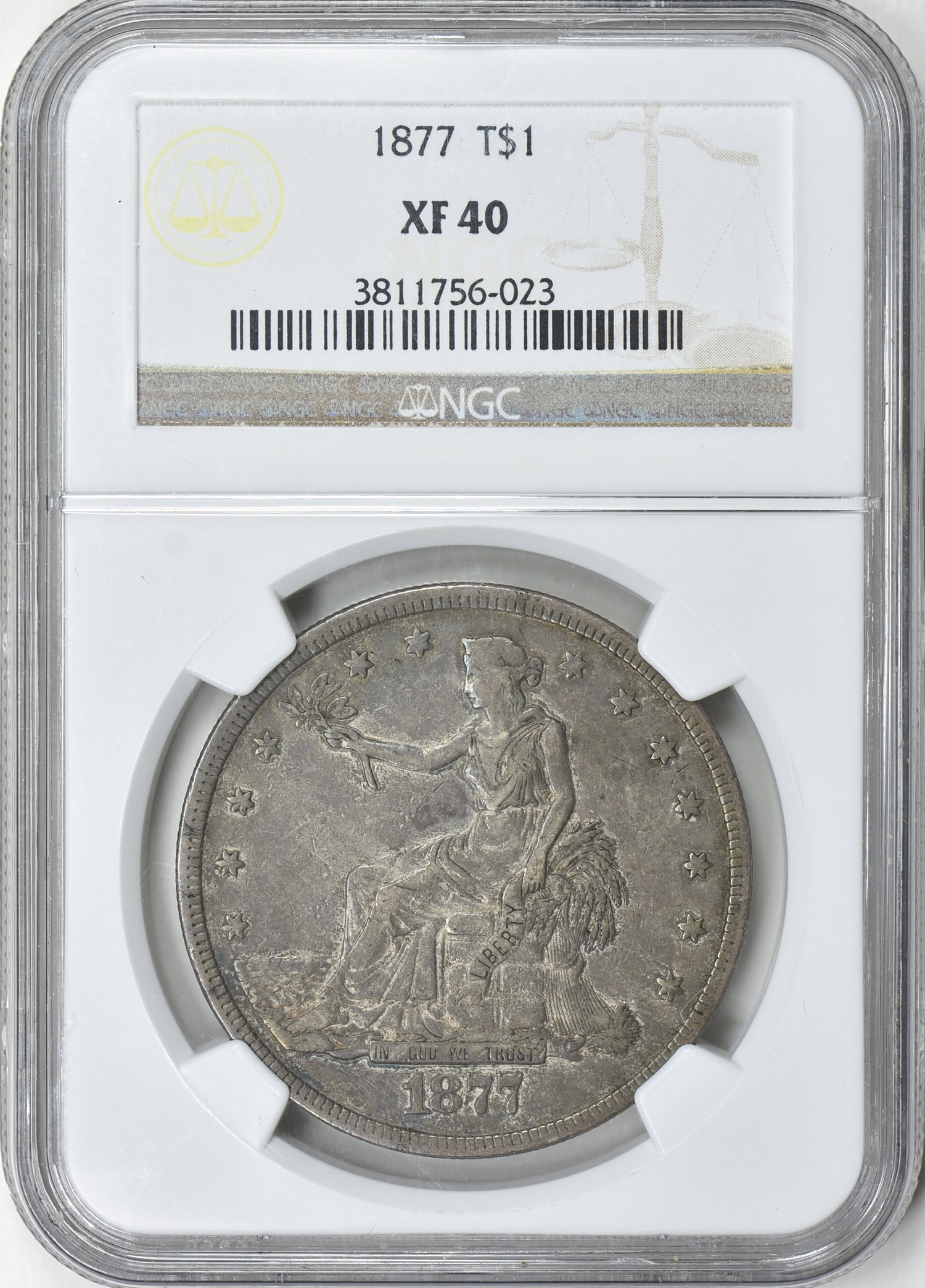 1877 Trade Silver Dollar NGC XF-40 (Item 1817579) | GreatCollections Coin Auctions