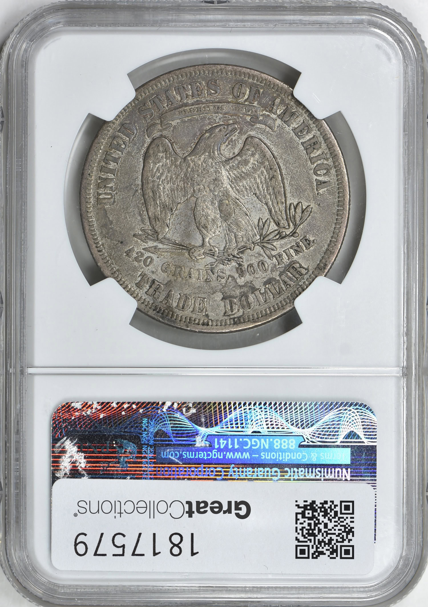 1877 Trade Silver Dollar NGC XF-40 (Item 1817579) | GreatCollections Coin Auctions