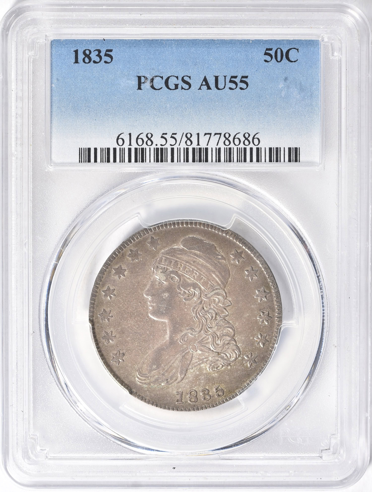 1835 Capped Bust Half Dollar PCGS AU-55 (Item 1817593 ...