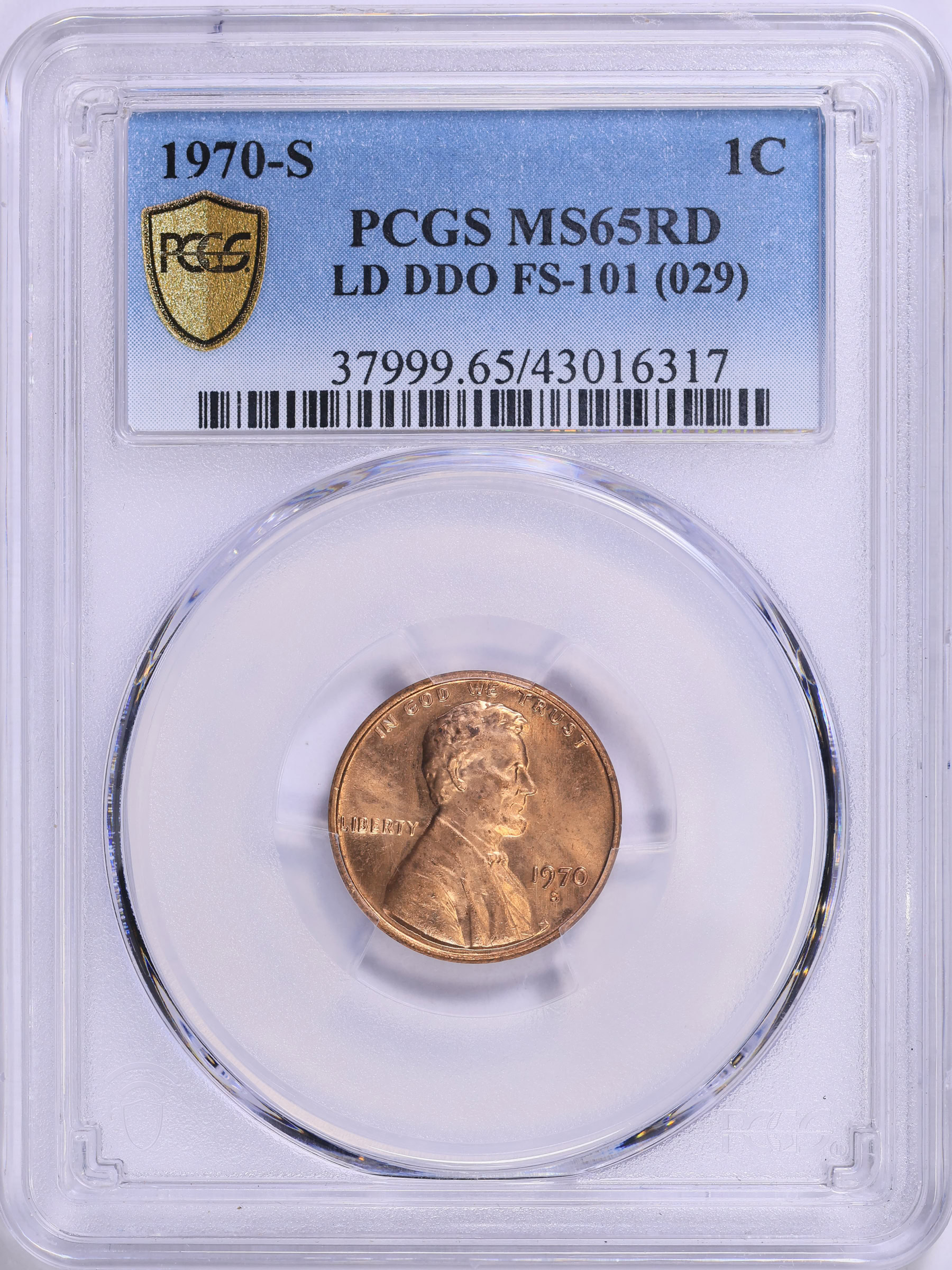 1970-S Lincoln Cent Doubled Die Obverse, Large Date FS-101 (029) PCGS ...