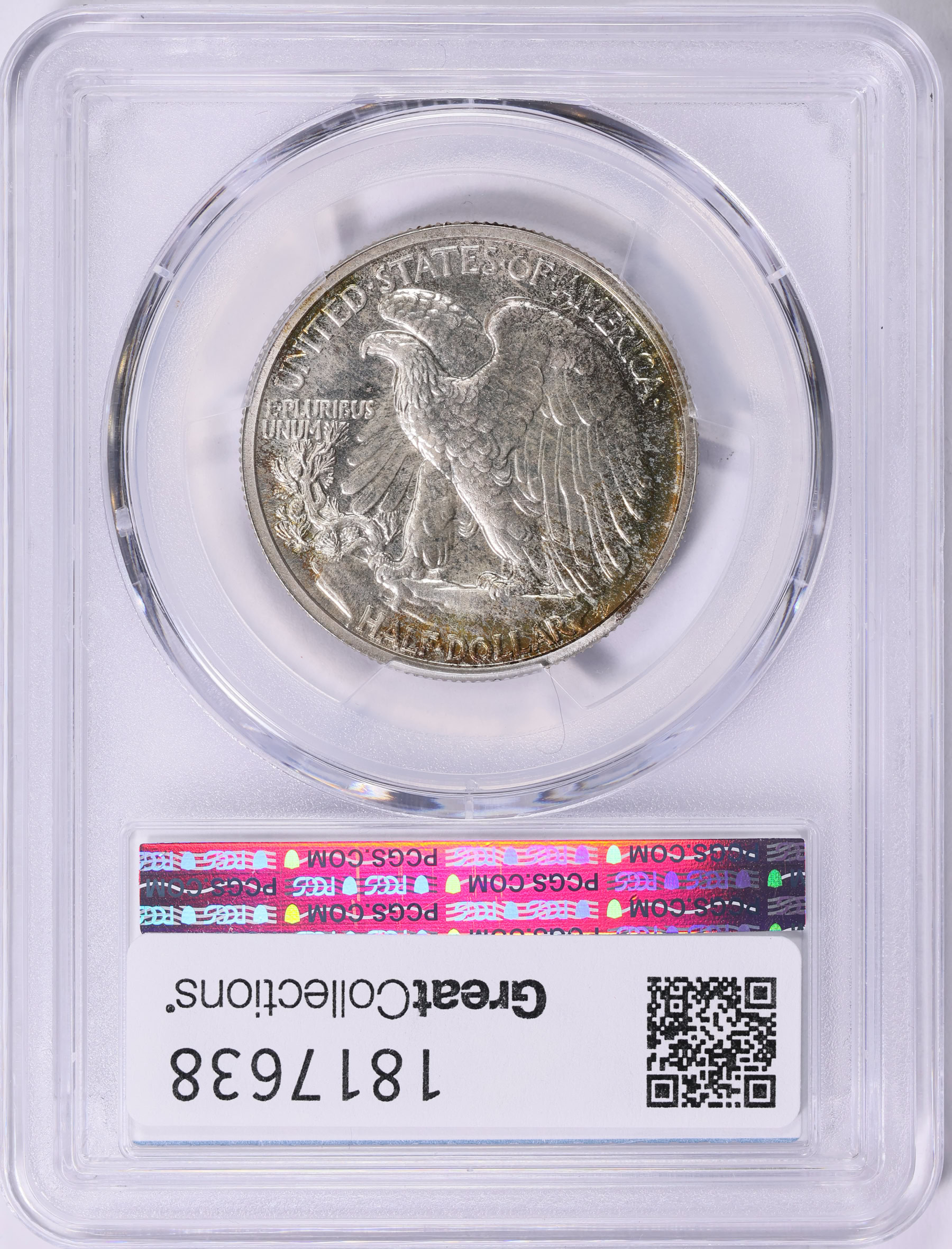 1937 Walking Liberty Half Dollar PCGS Proof-67 (Toned) (Item 1817638) | GreatCollections Coin ...