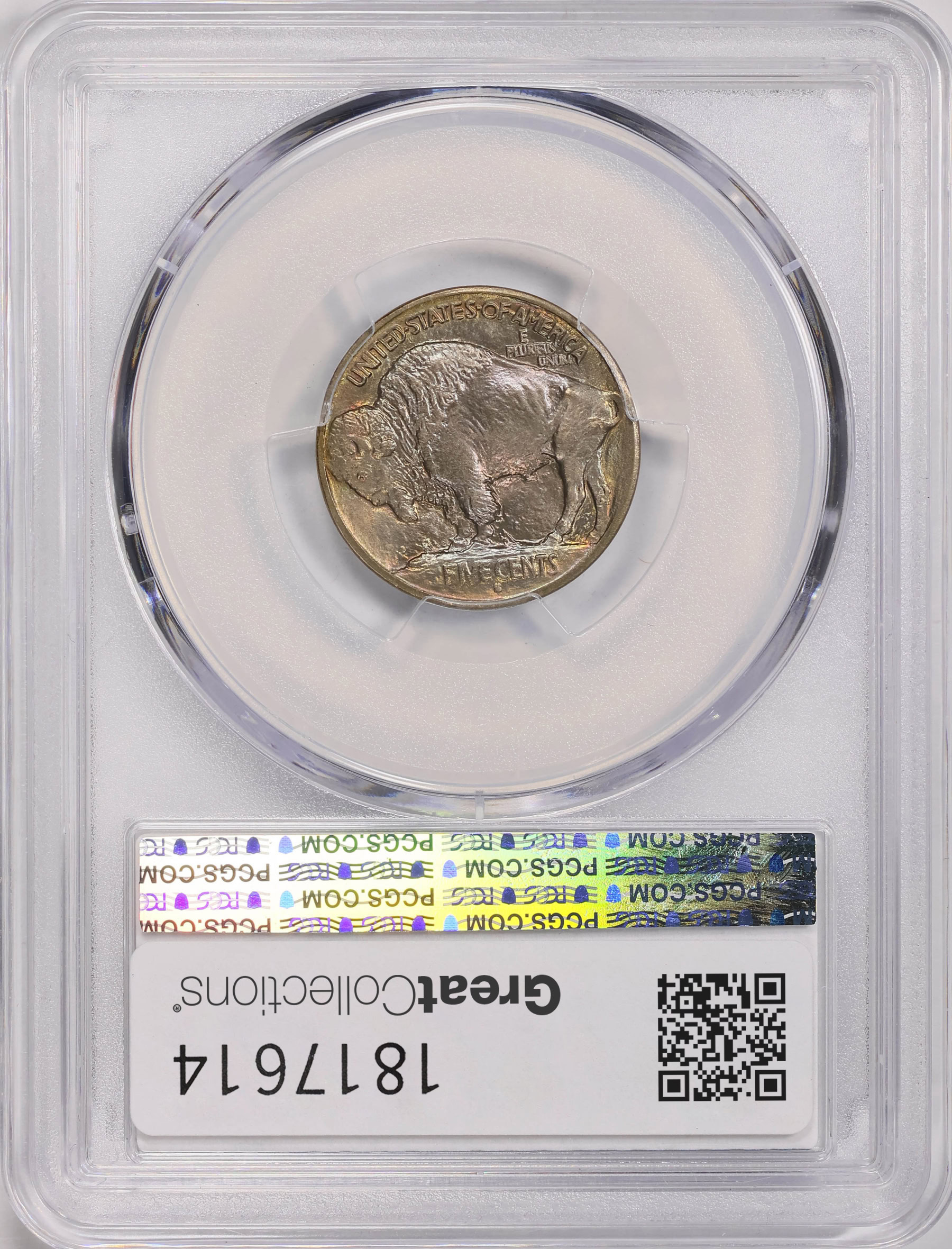 1913-S Buffalo Nickel Type 1 PCGS MS-68 (Toned) (Item 1817684) | GreatCollections Coin Auctions
