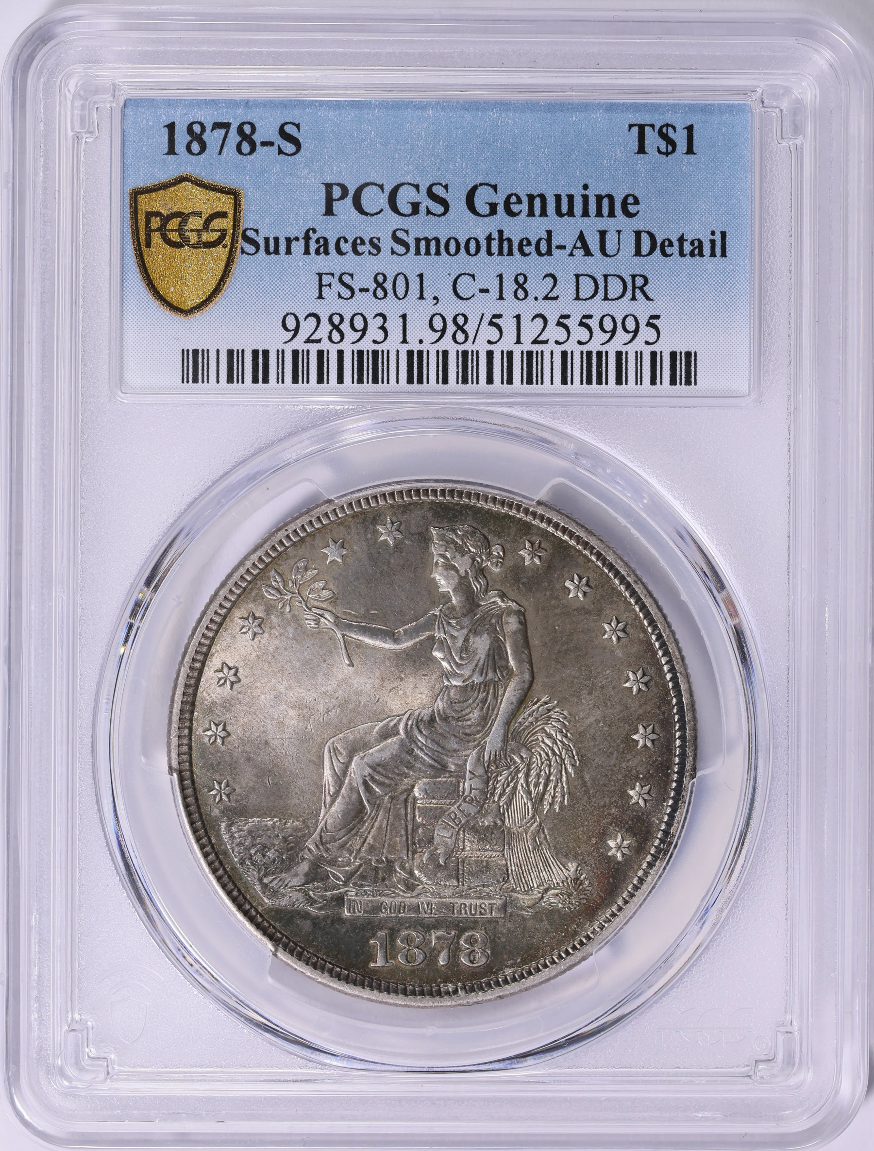 1878-S Trade Silver Dollar Doubled Die Reverse FS-801 C-18.2 PCGS Genuine AU Details (Item ...