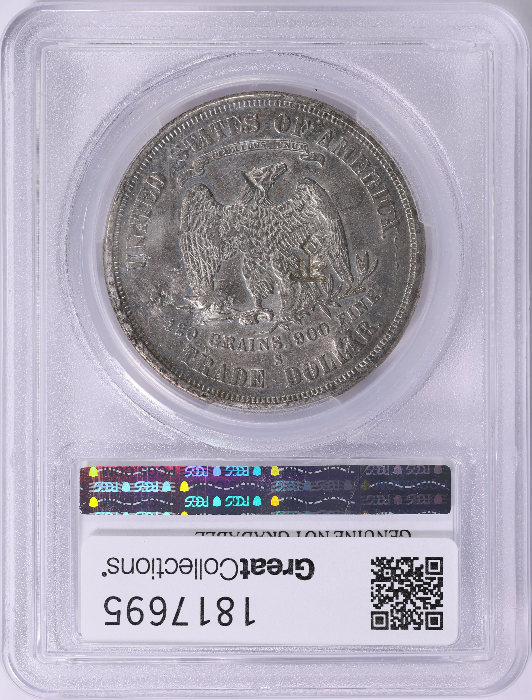 1875-S/CC Trade Silver Dollar Overmintmark FS-501 C-6 Chopmarked PCGS ...