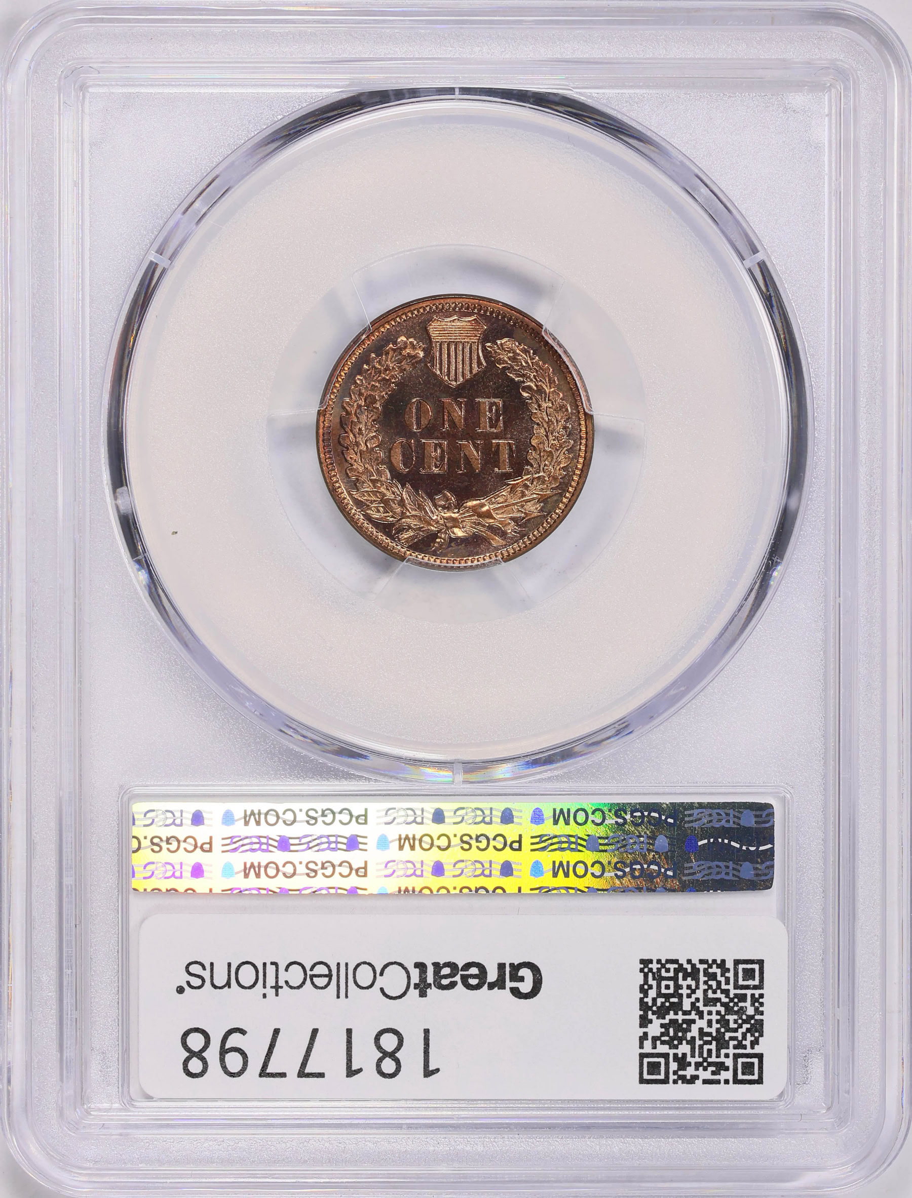 1890 Indian Cent PCGS Proof-65 RD (Item 1817798) | GreatCollections Coin Auctions