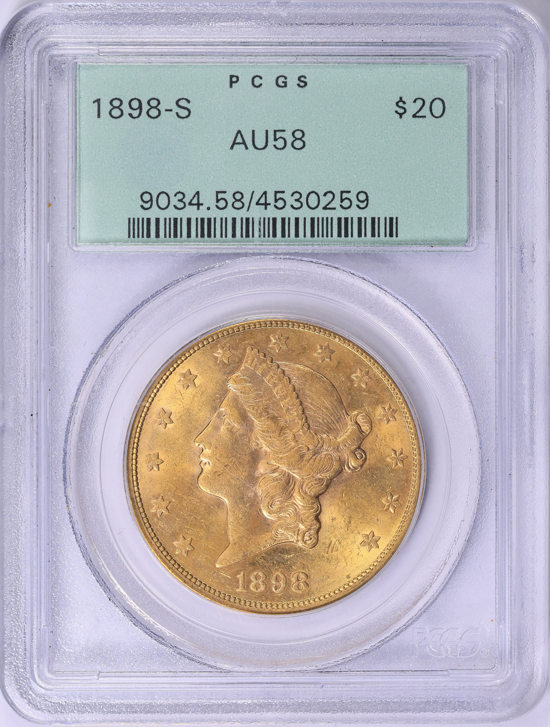 1898-S Liberty Gold Double Eagle PCGS AU-58 OGH (Item 1817921) | GreatCollections Coin Auctions