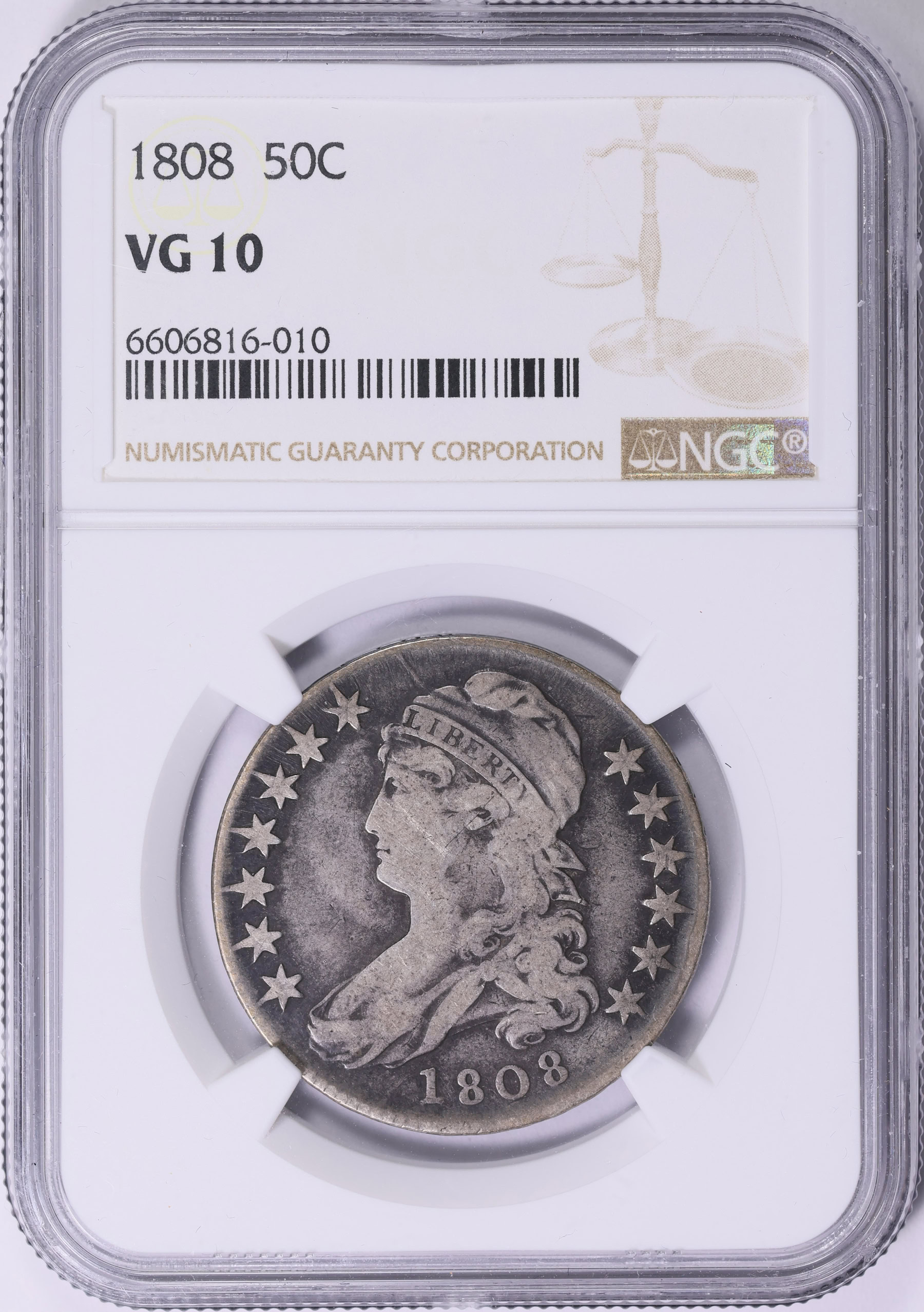 1808 Capped Bust Half Dollar NGC VG-10 (Item 1817925 ...