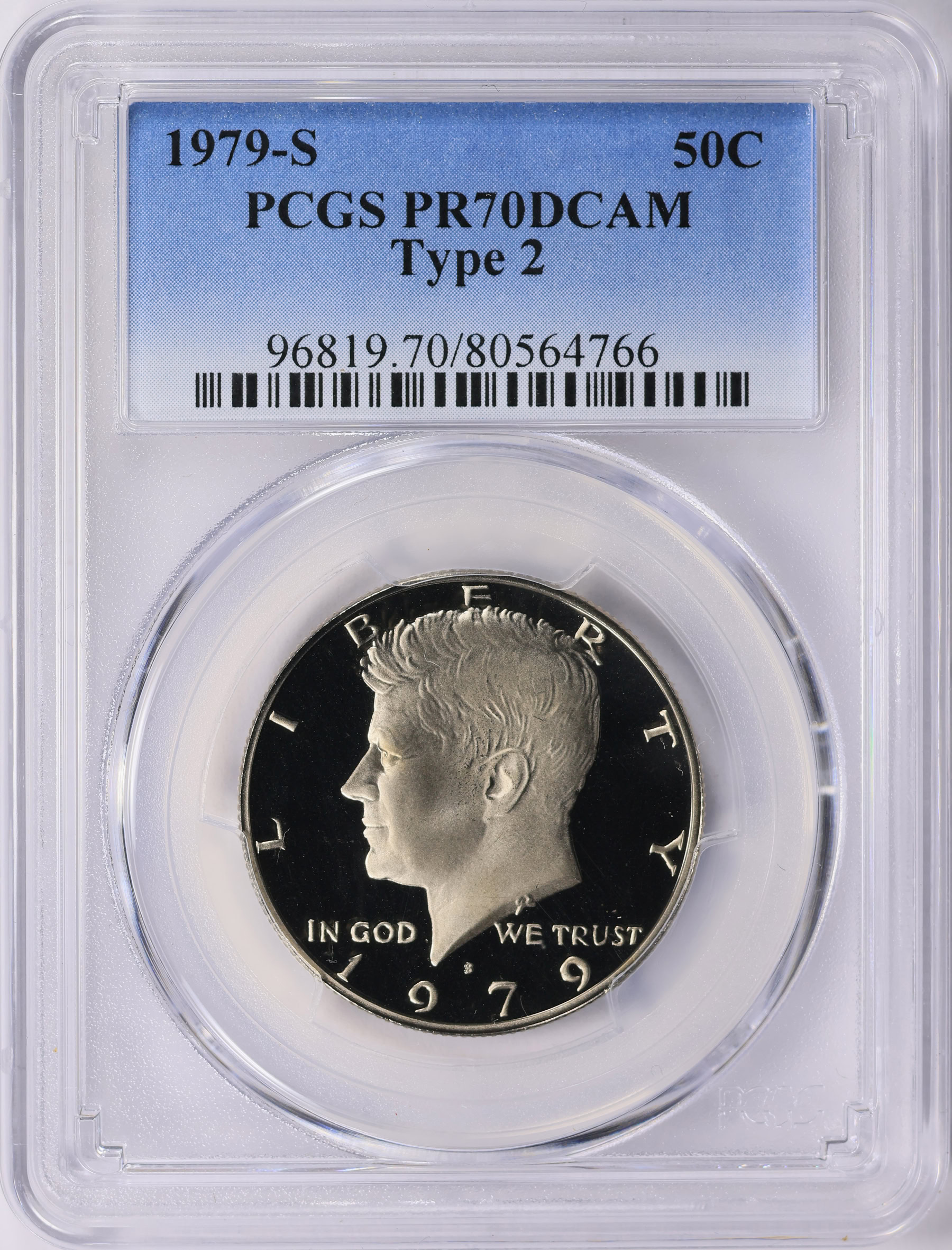 1979-S Kennedy Half Dollar Type 2 PCGS Proof-70 DCAM (Item 1818009) | GreatCollections Coin Auctions