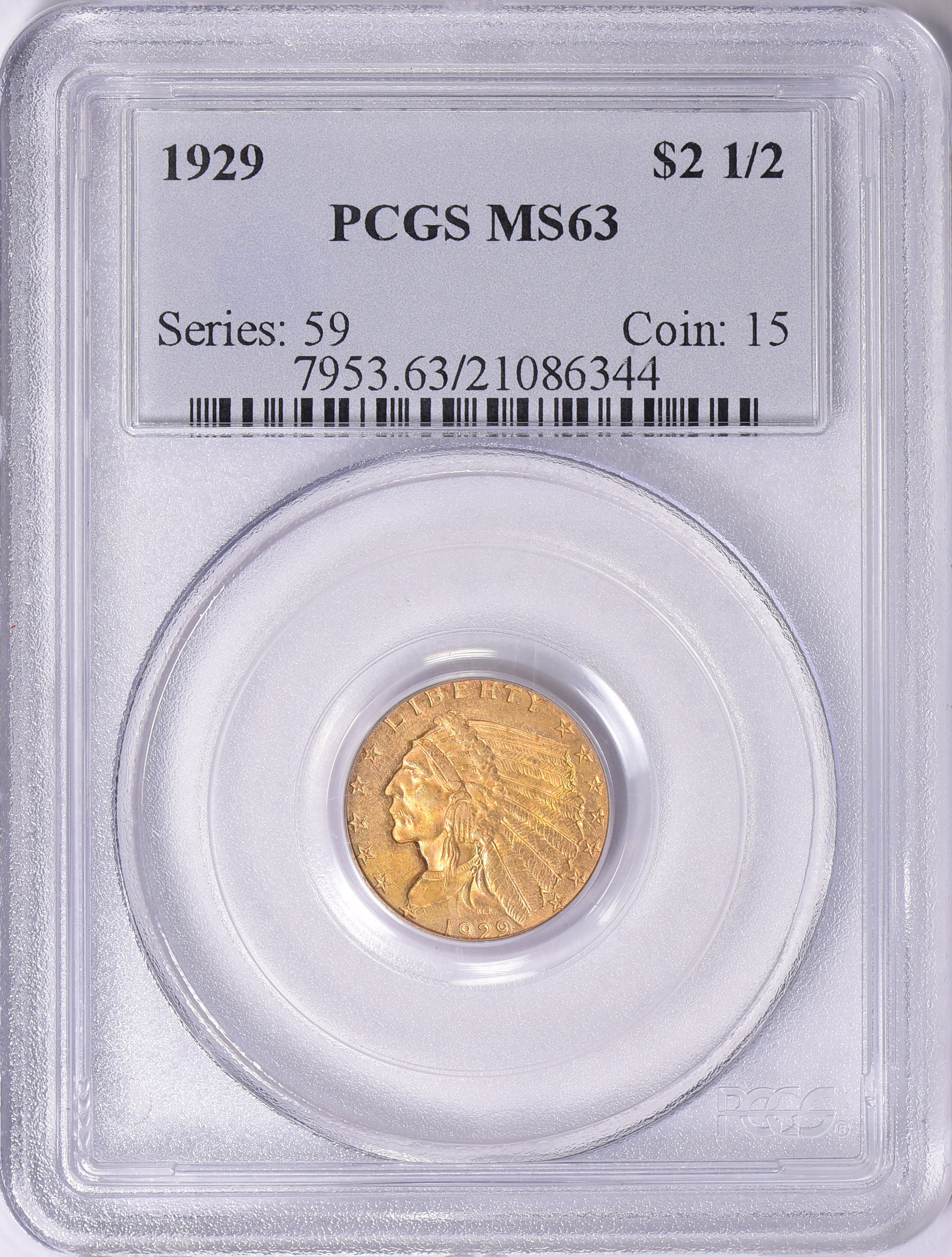 1929 Indian Gold Quarter Eagle PCGS MS-63 (Item 1818077 ...
