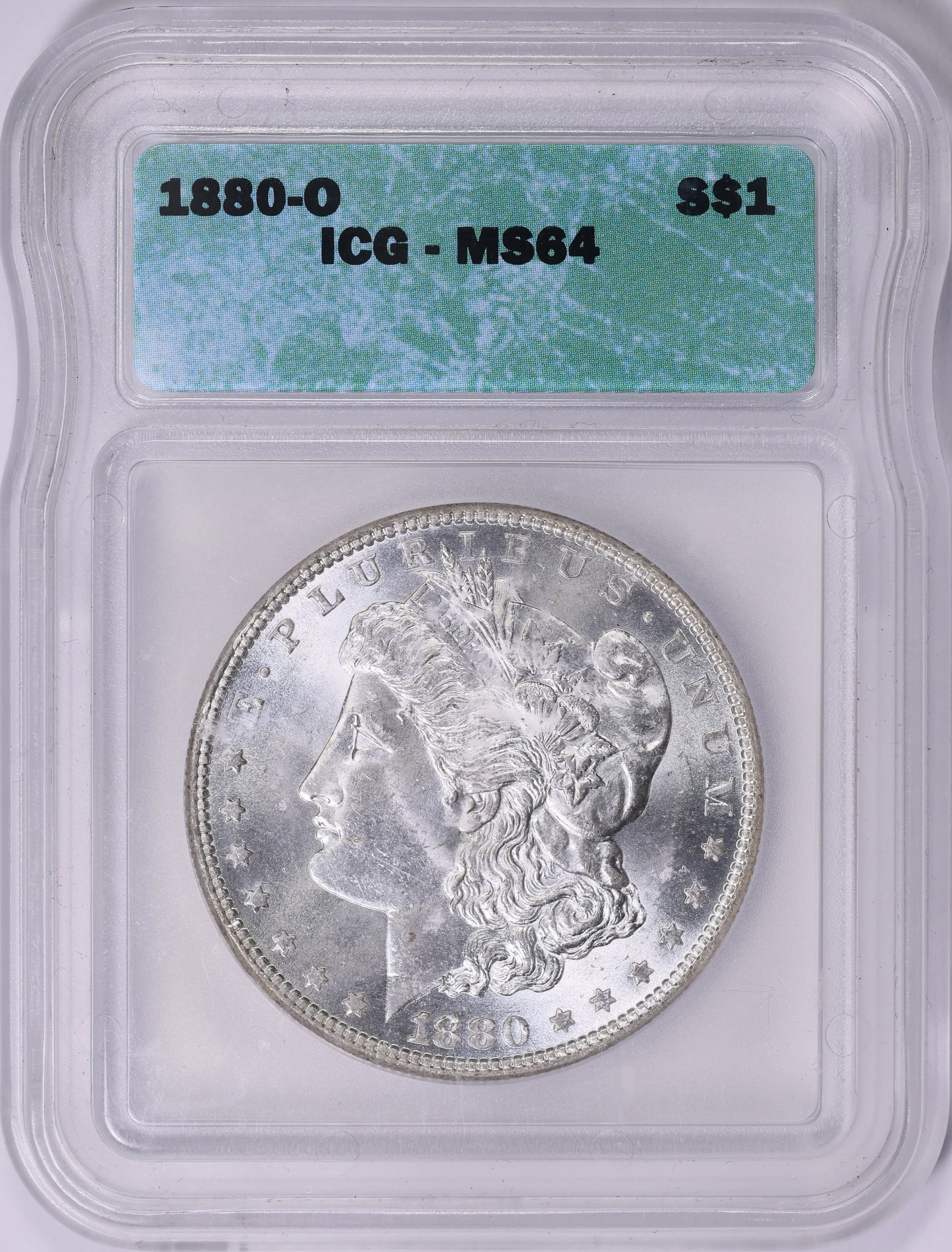 1880-O Morgan Silver Dollar ICG MS-64 (Item 1818093) | GreatCollections Coin Auctions