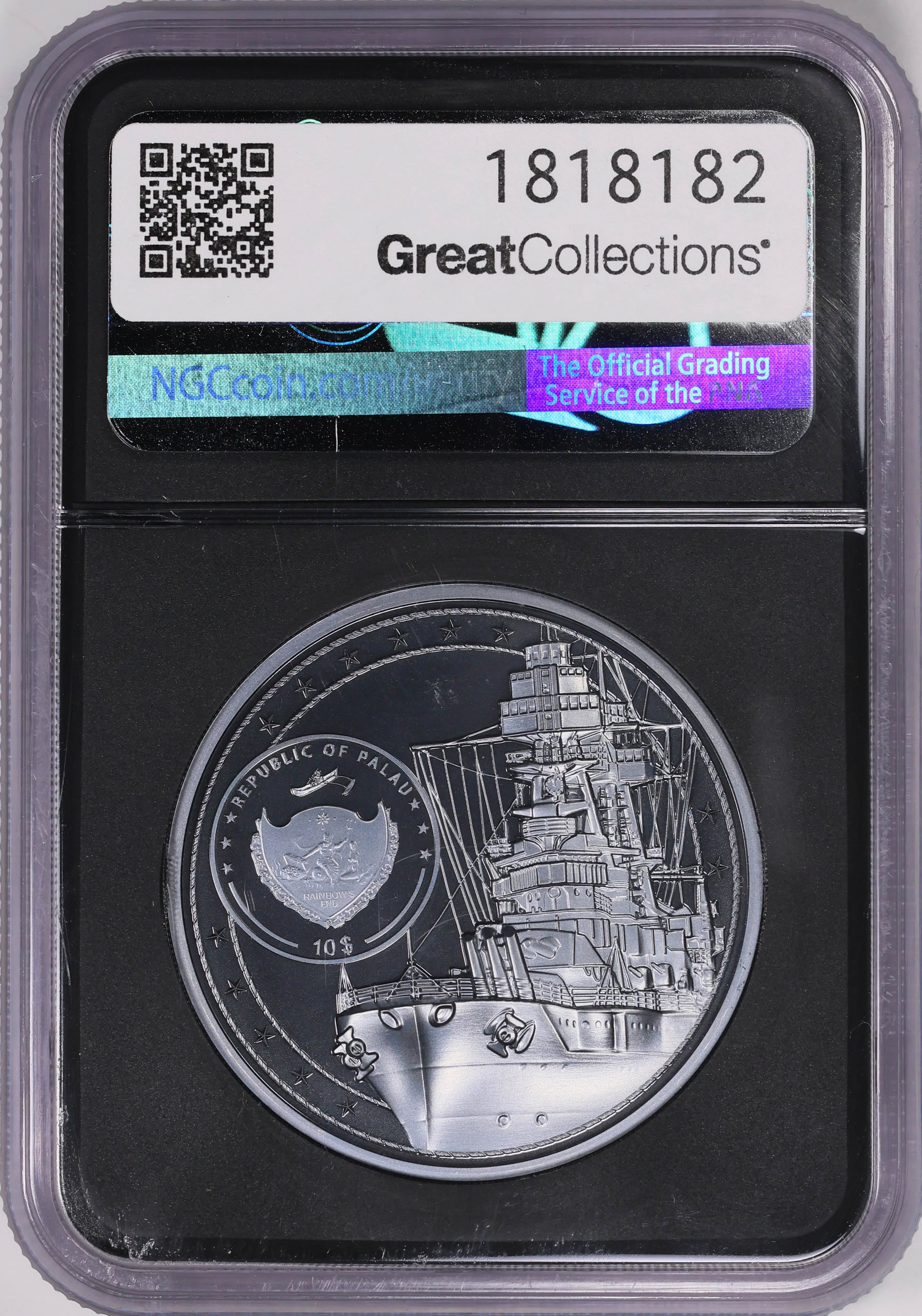 Palau 2021 Silver $10 USS Arizona 80th Anniversary Ultra High Relief KM ...