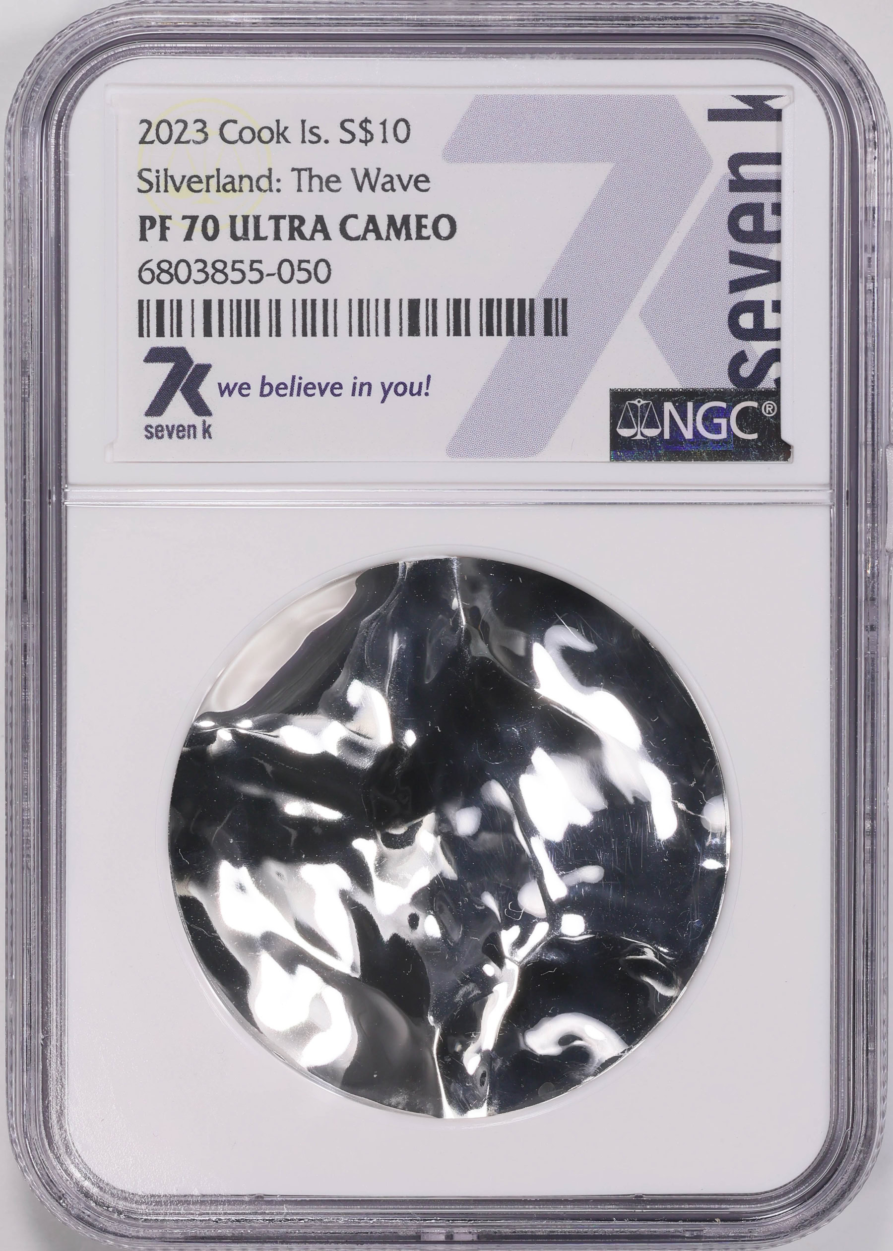 Cook Islands 2023 Silver $10 The Wave High Relief Ag 2oz KM-3385 NGC ...