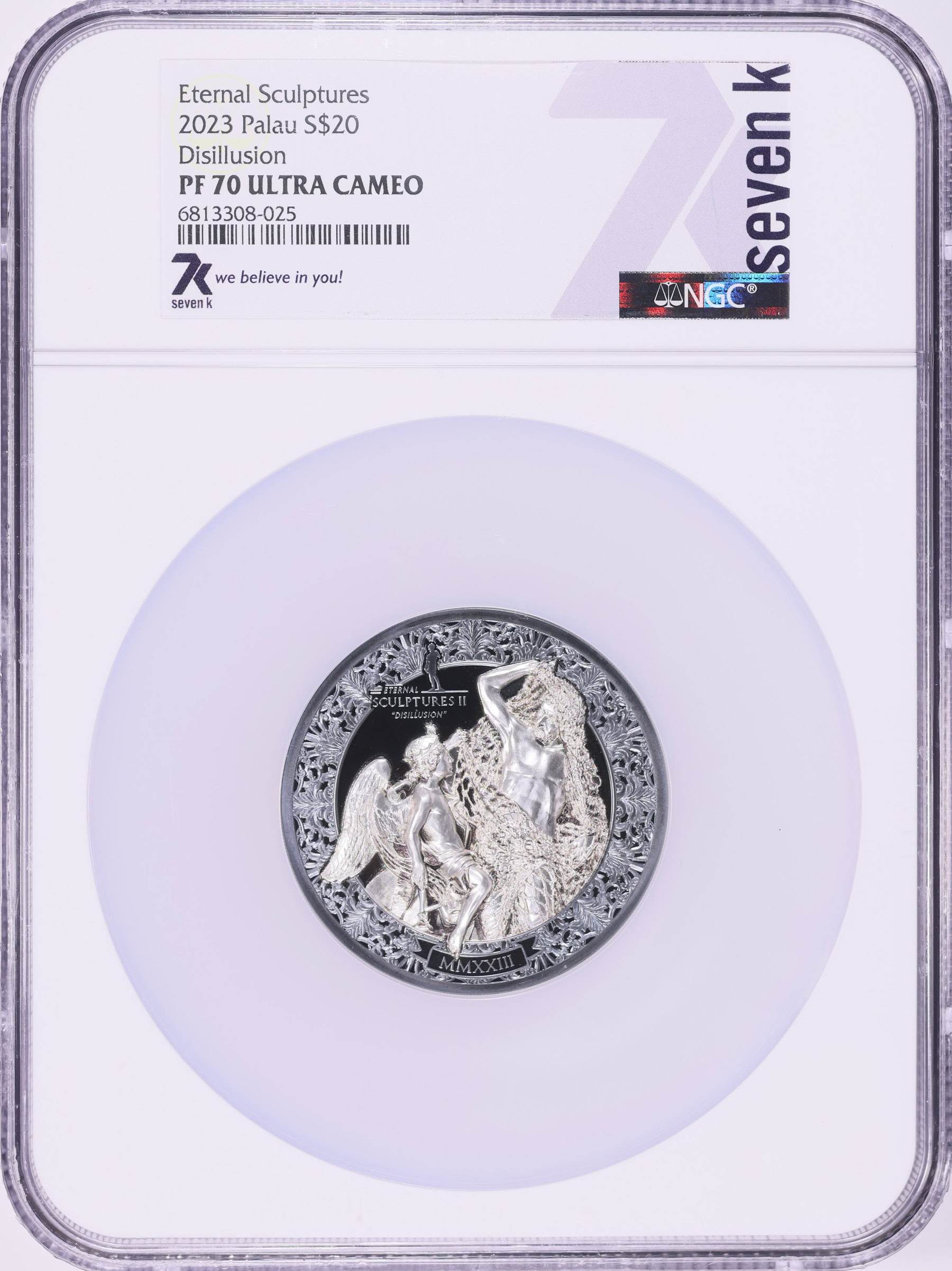 Palau 2023 Silver $20 Eternal Sculptures II - Disillusion NGC Proof-70 ...