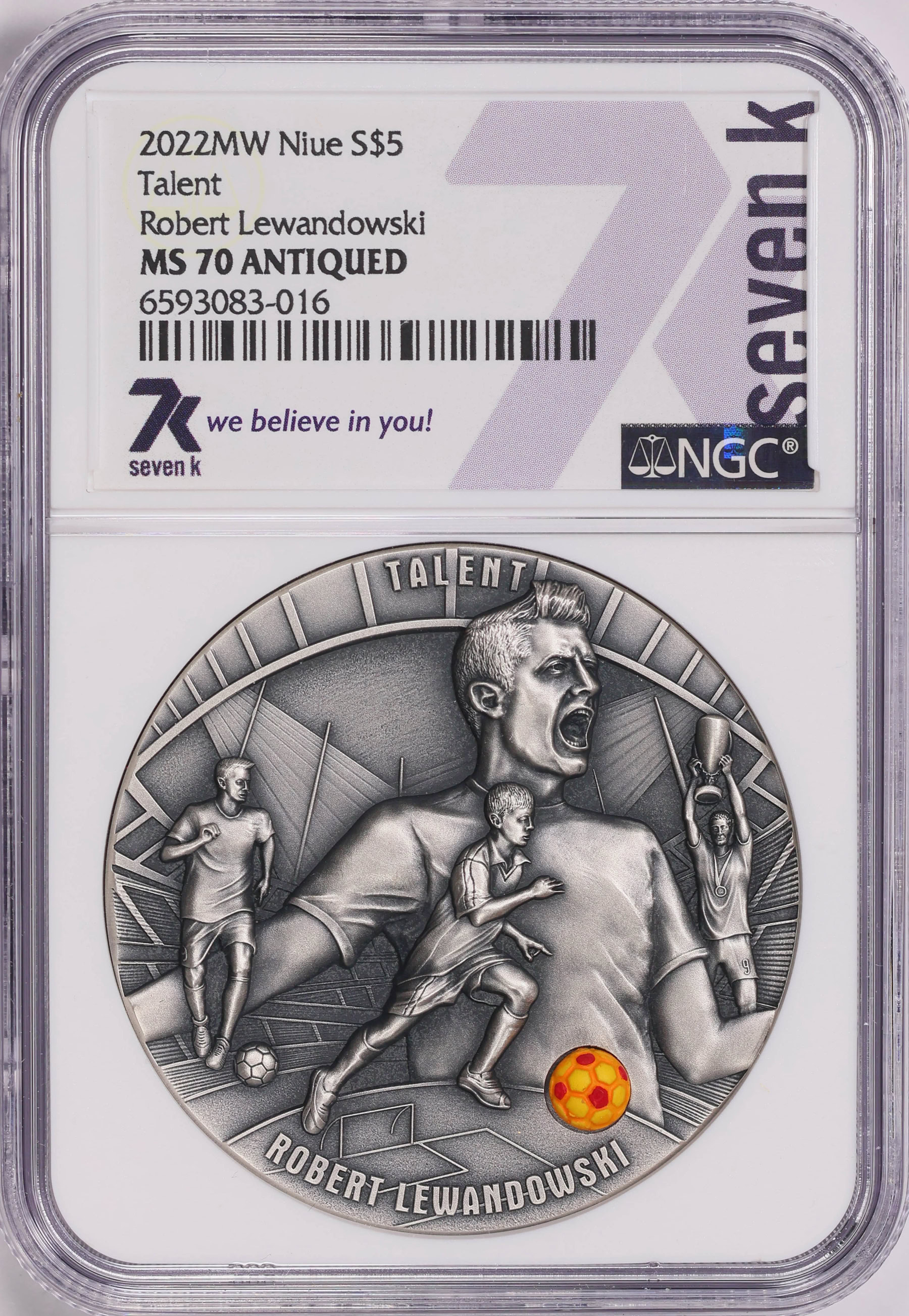 Niue 2022-MW Silver $5 Talent - Robert Landowski Antiqued KM-5213 NGC ...