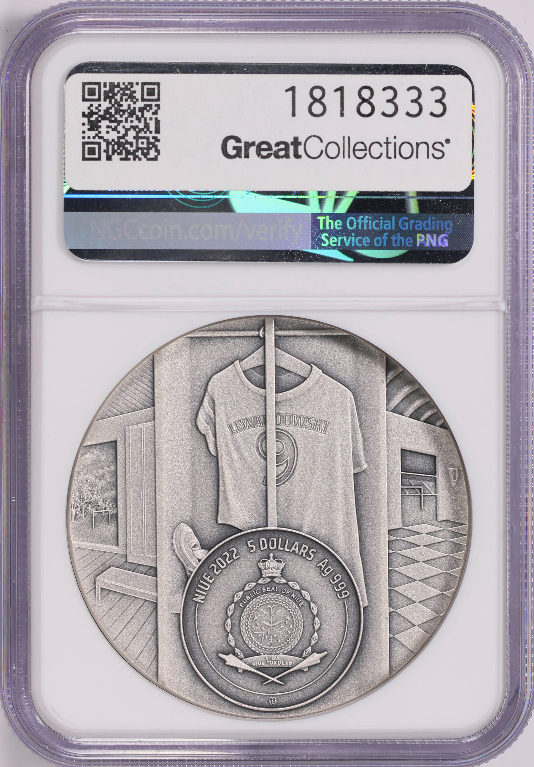 Niue 2022-MW Silver $5 Talent - Robert Landowski Antiqued KM-5213 NGC ...