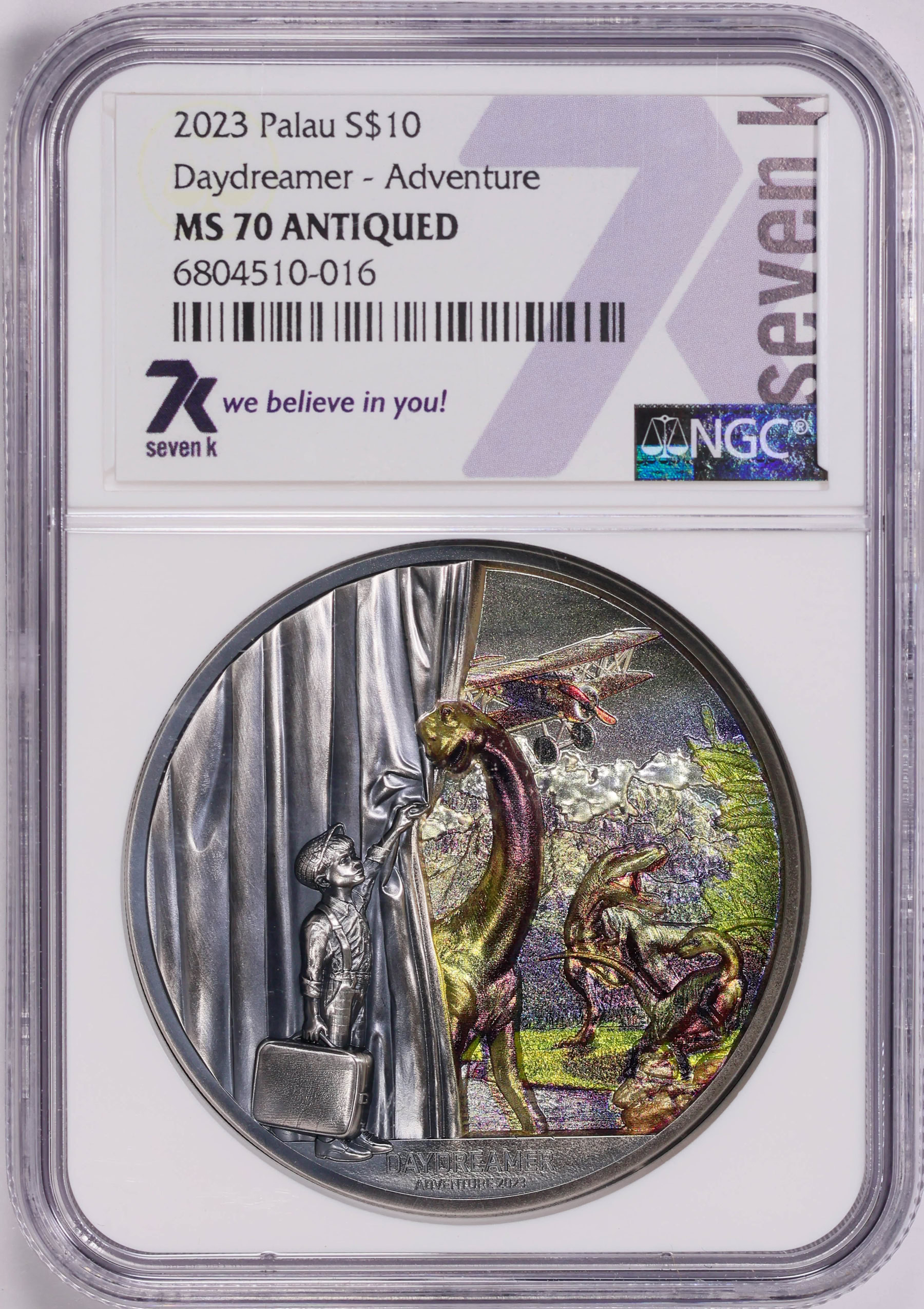 Palau 2023 Silver $10 Daydreamer - Adventure Antiqued KM-981 NGC MS-70 ...