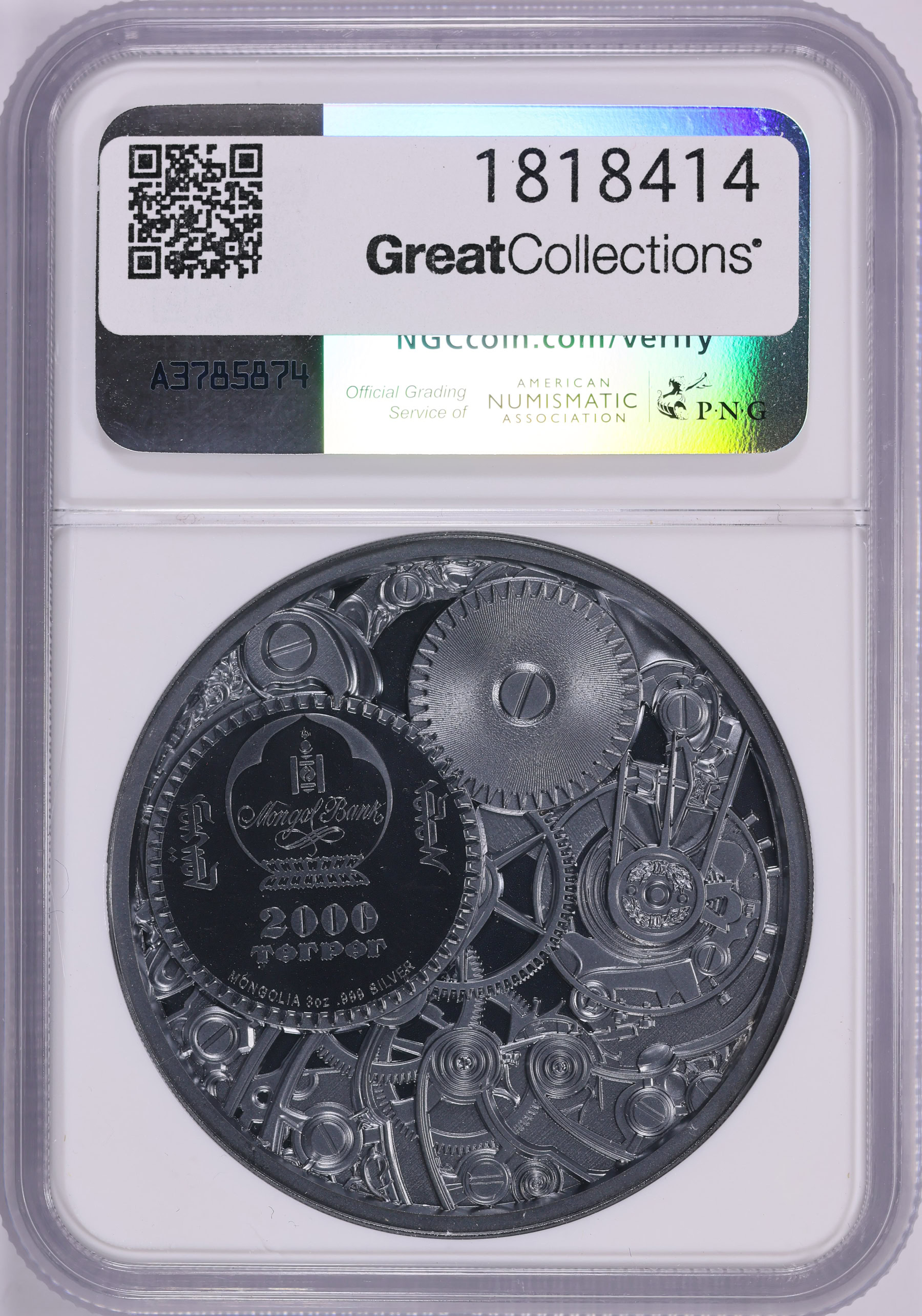 Mongolia 2021 Colorized Silver 2,000 Tugrik Clockwork Evolution ...