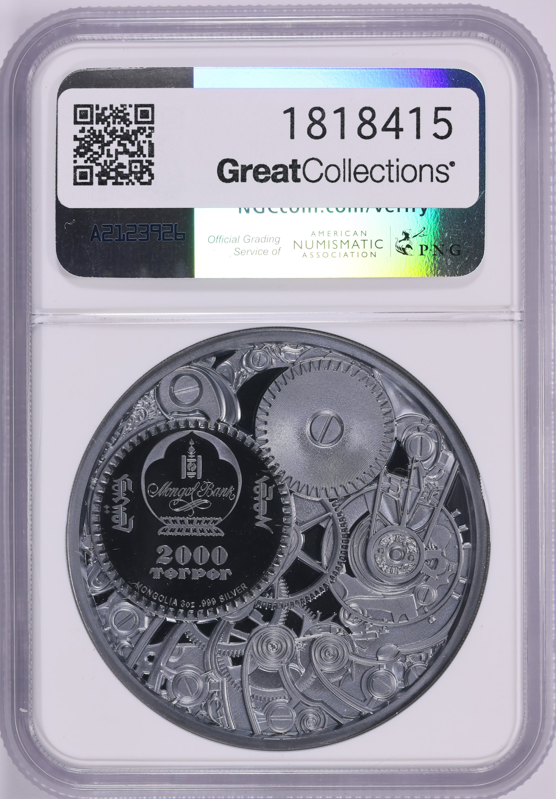 Mongolia 2020 Colorized Silver 2,000 Tugrik Clockwork Evolution ...