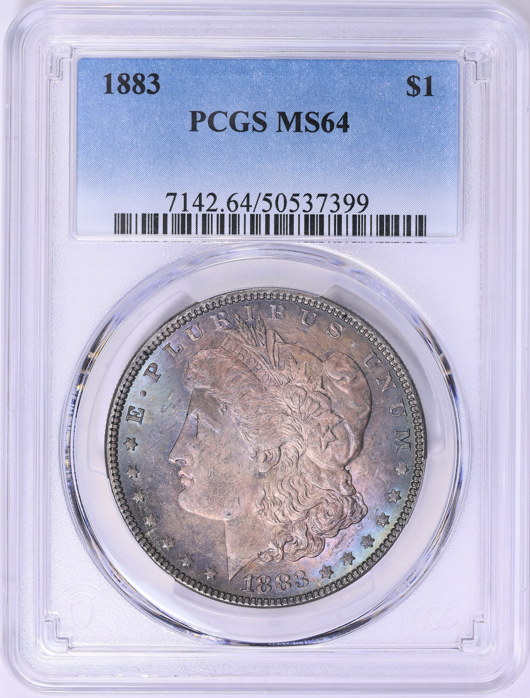 1883 Morgan Silver Dollar PCGS MS-64 (Toned) (Item 1818447) | GreatCollections Coin Auctions