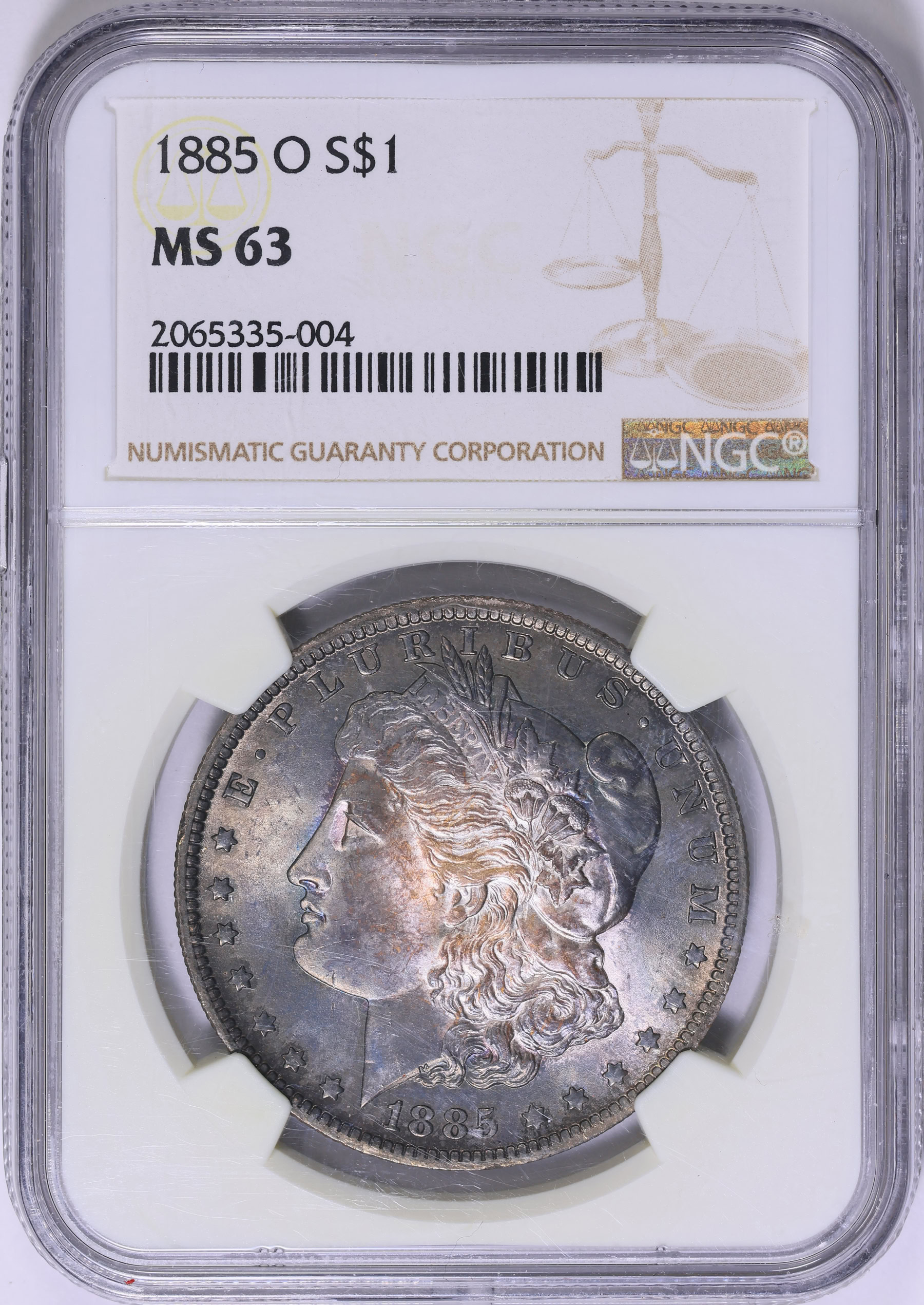 1885-O Morgan Silver Dollar NGC MS-63 (Toned) (Item 1818490) | GreatCollections Coin Auctions