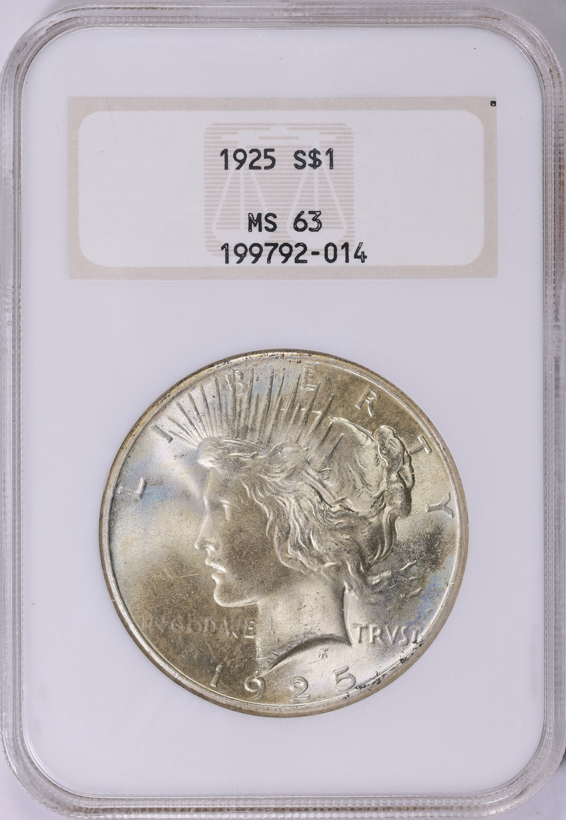 1925 Peace Silver Dollar NGC MS-63 OH (Item 1818493) | GreatCollections ...