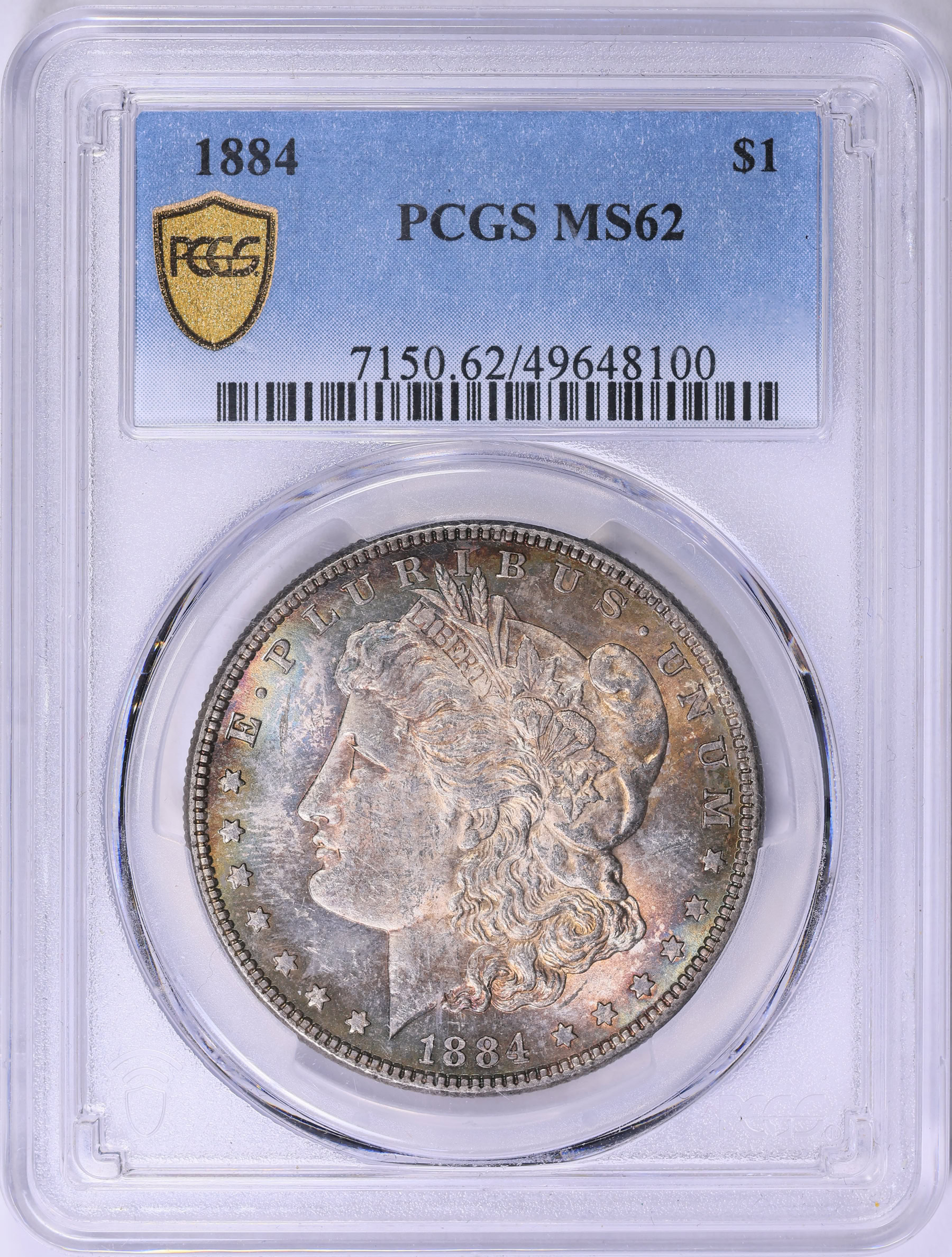 1884 Morgan Silver Dollar PCGS MS-62 (Toned) (Item 1818500) | GreatCollections Coin Auctions