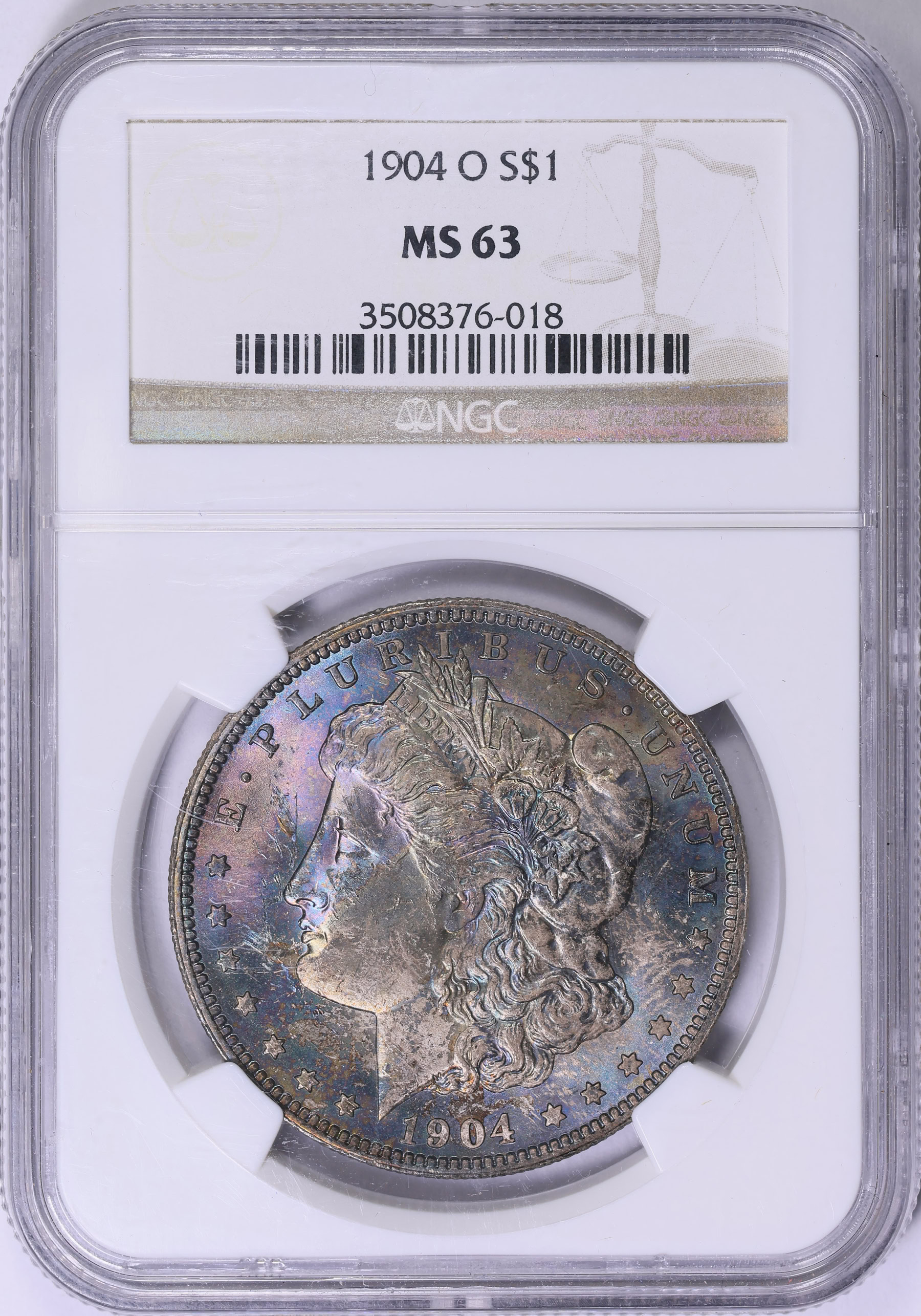 1904-O Morgan Silver Dollar NGC MS-63 (Toned) (Item 1818503) | GreatCollections Coin Auctions